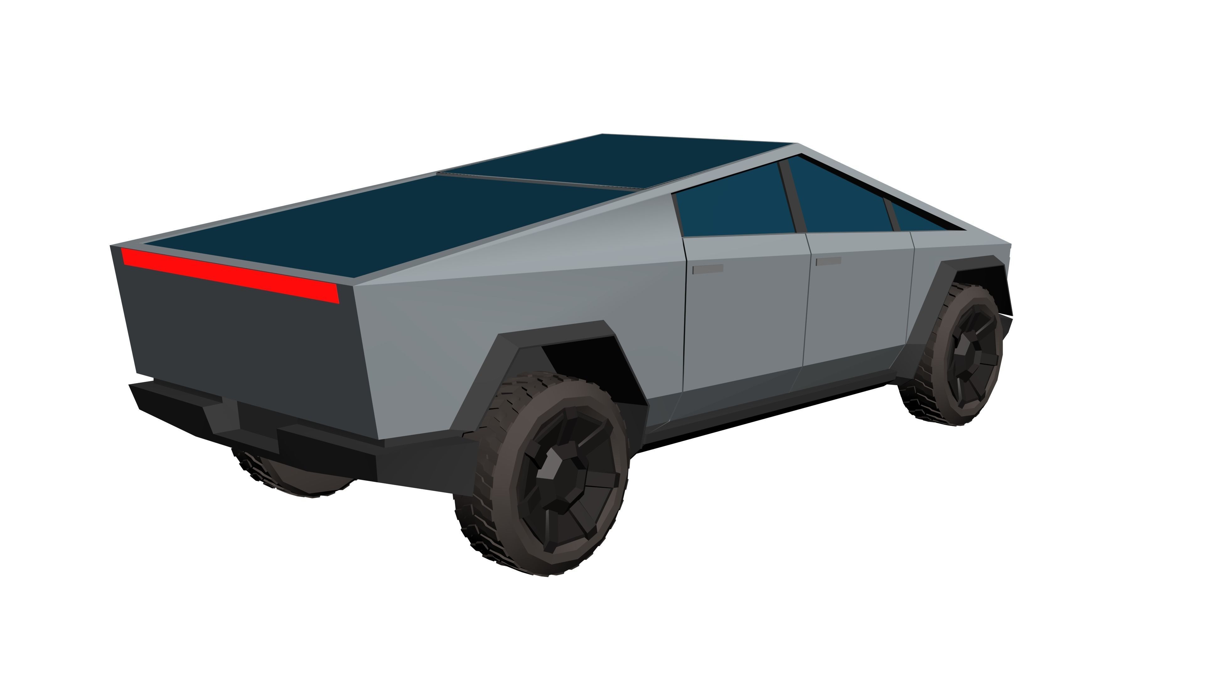 3D model Tesla Cybertruck Hypercasual VR / AR / low-poly | CGTrader