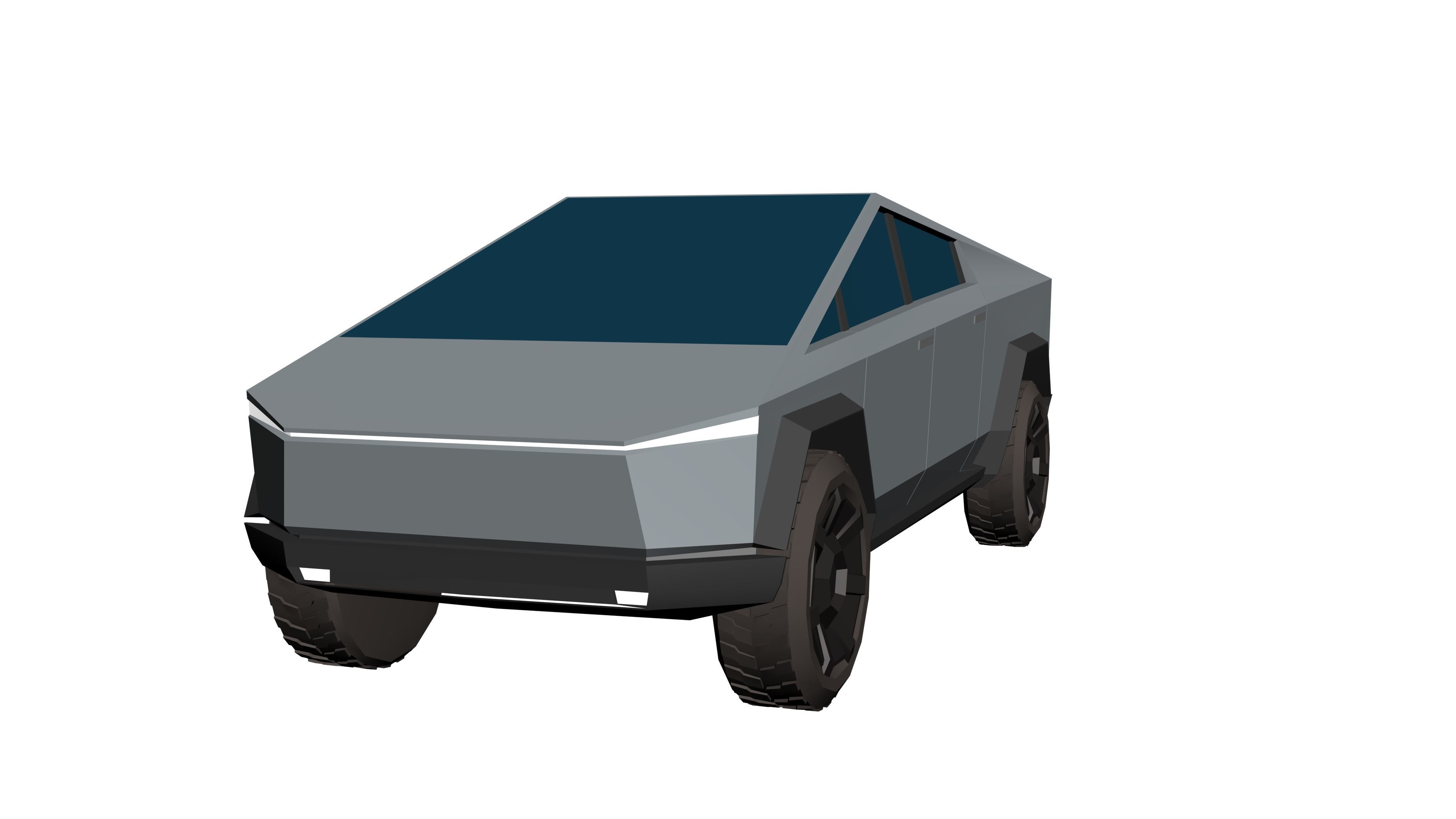 3D model Tesla Cybertruck Hypercasual VR / AR / low-poly | CGTrader