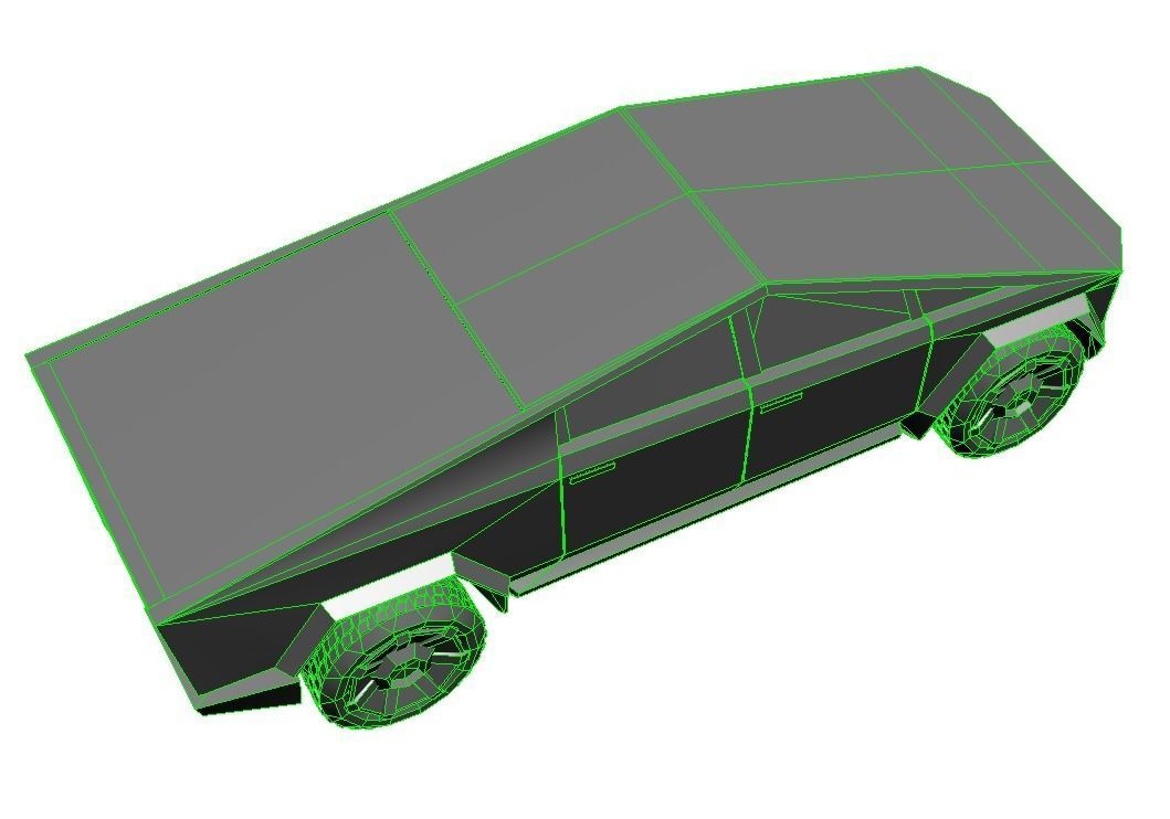 3D model Tesla Cybertruck Hypercasual VR / AR / low-poly | CGTrader