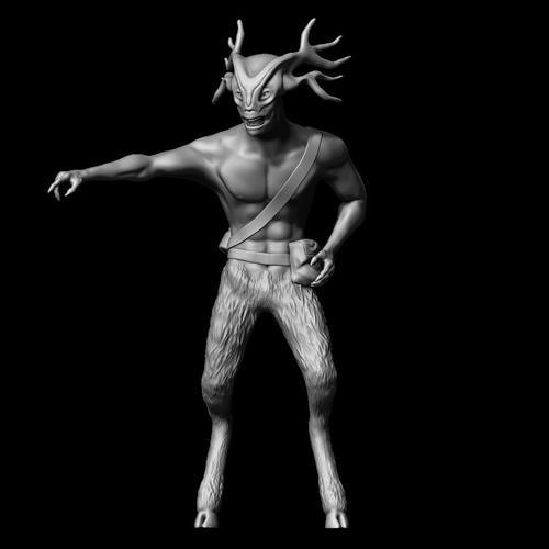 Antler Man Human Deer Centaur - Posed 3D model 3D printable | CGTrader
