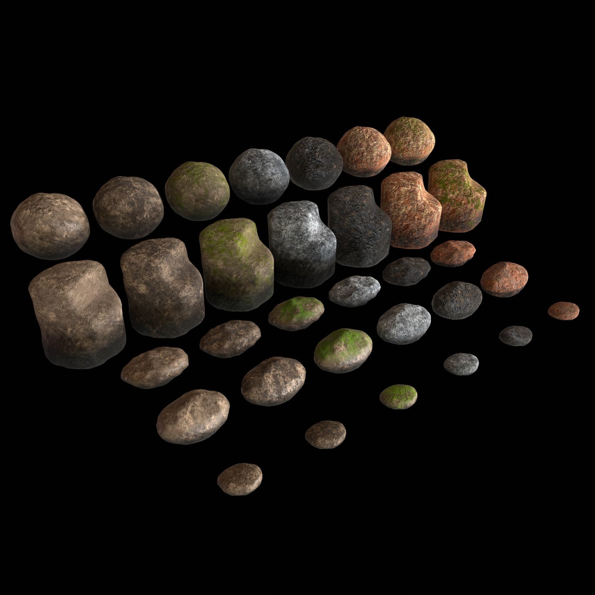3D model Rock and Boulder Pack with 2k and 4k Textures VR / AR / low ...