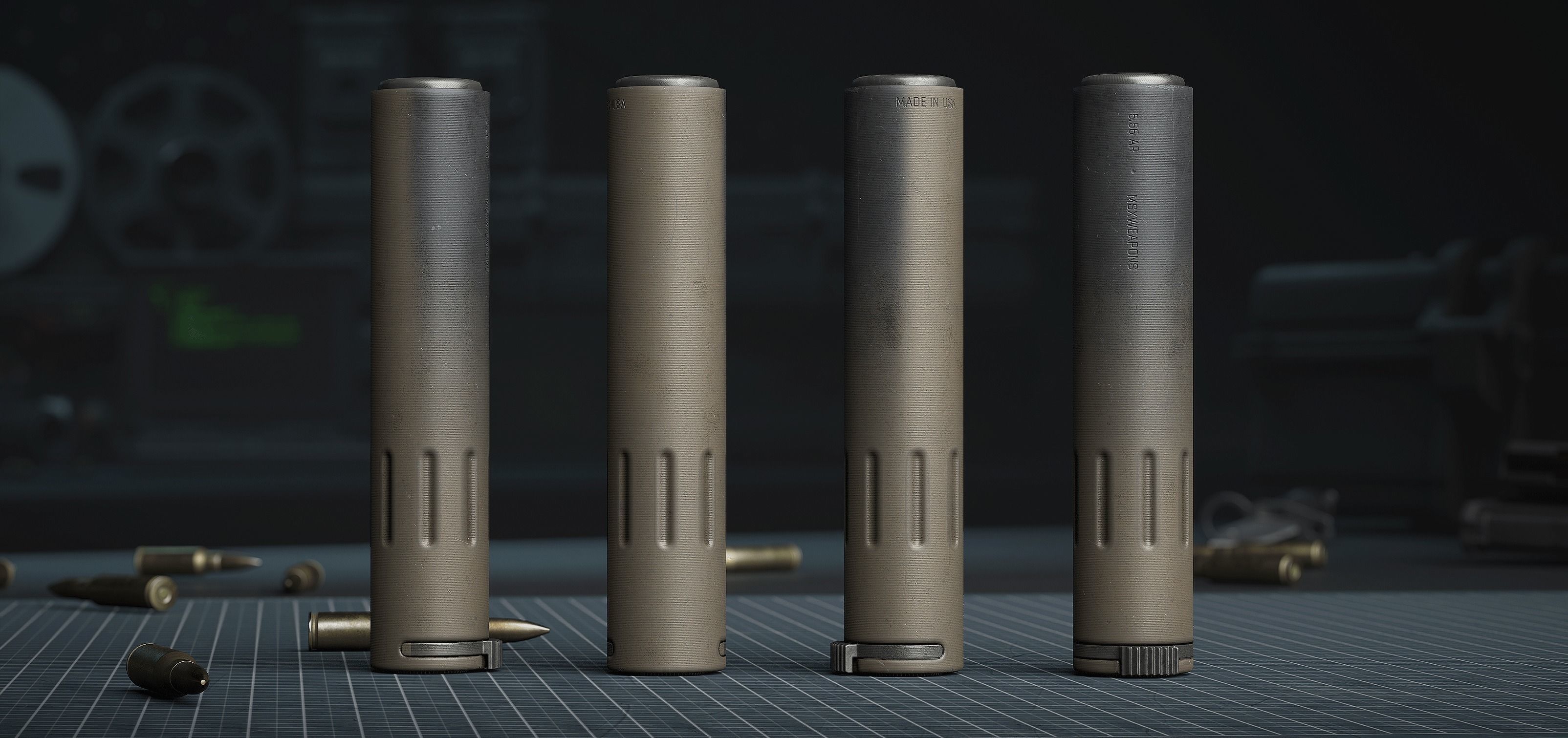 3D model Silencer Ar15 - Sand VR / AR / low-poly | CGTrader