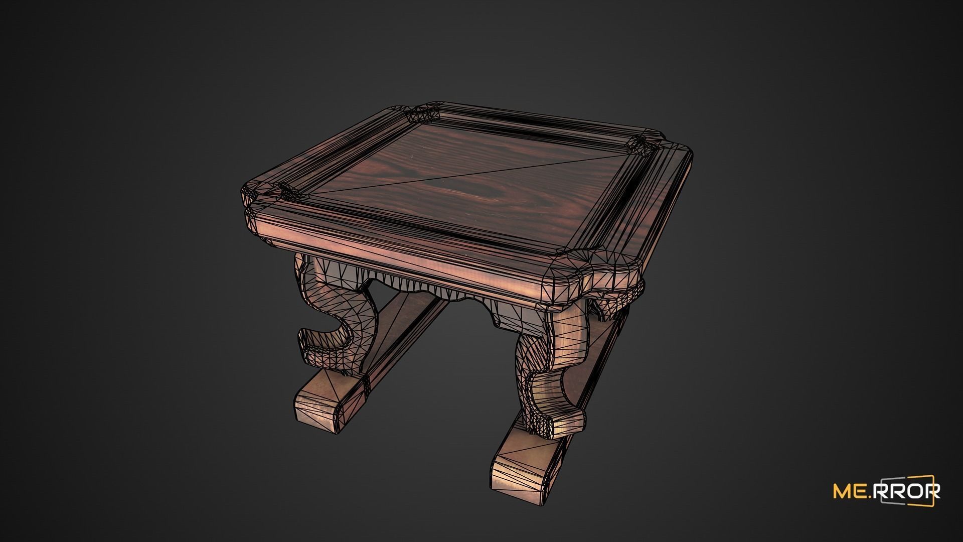 3D model Game Ready Traditional Wooden Mini Table VR / AR / low-poly | CGTrader