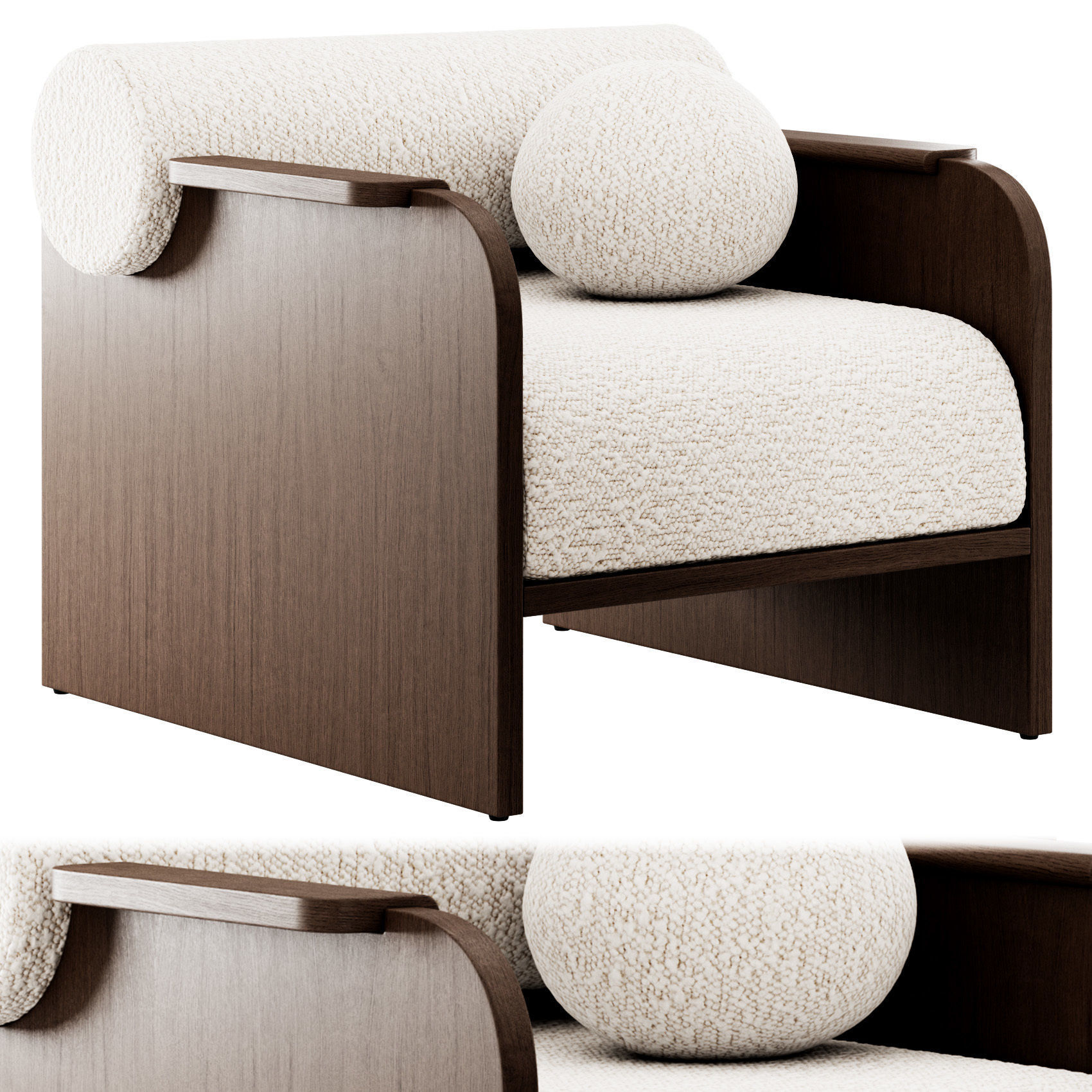 June Lounge Chair by Crump and Kwash 3D model | CGTrader