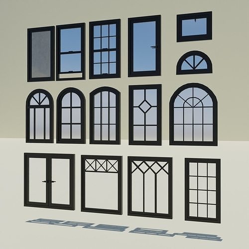 A collection of windows 3D model | CGTrader