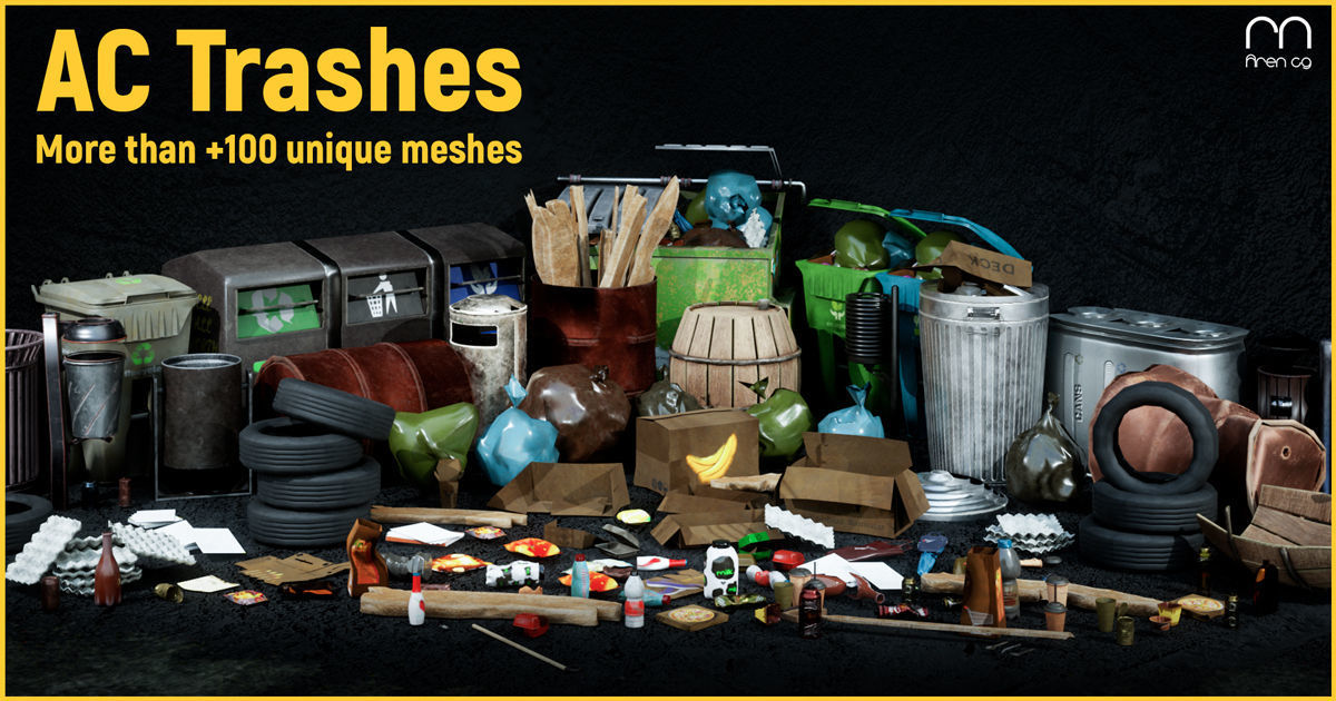 3D model AC Trashes VR / AR / low-poly | CGTrader