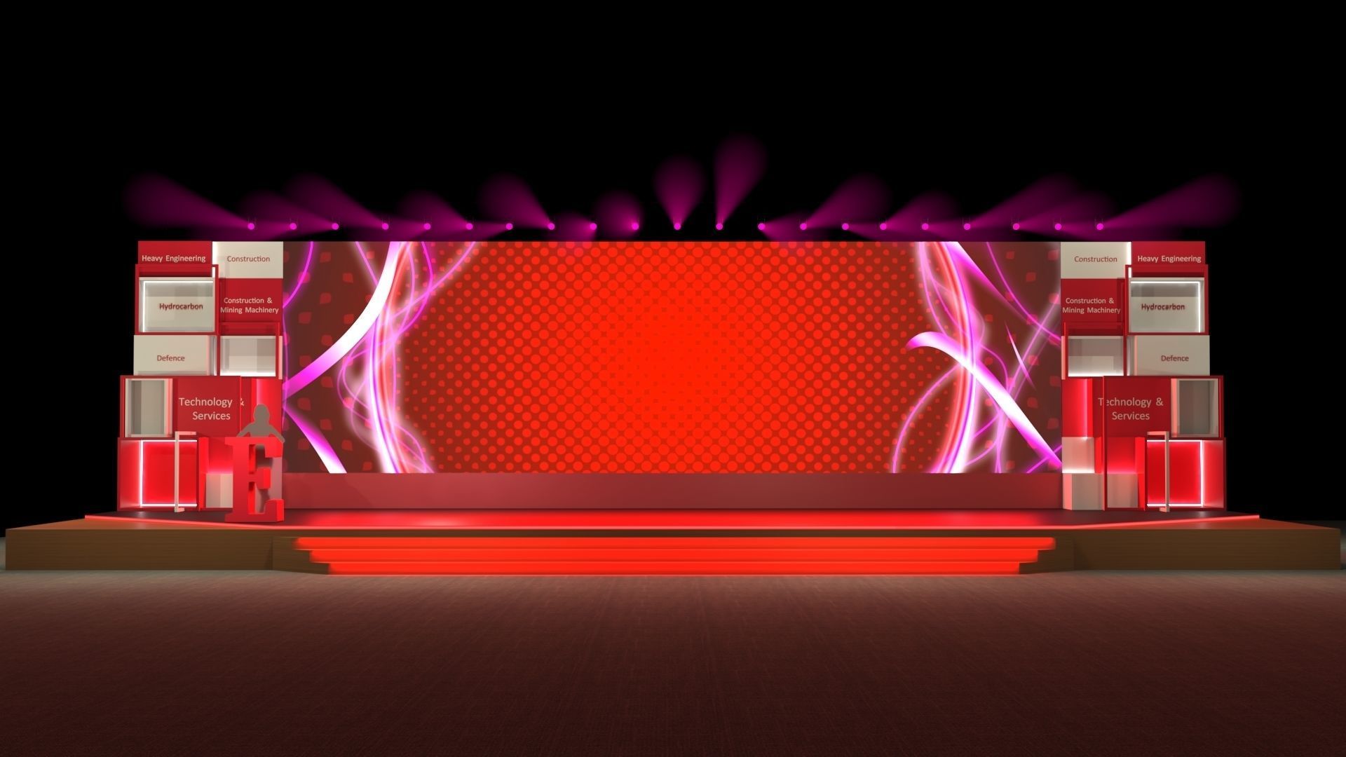 Stage design 3D model | CGTrader