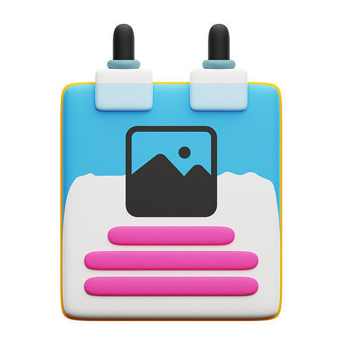 3D model Poster 3D Icon VR / AR / low-poly | CGTrader