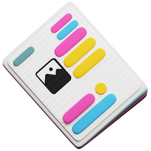 3D model Brochure 3D Icon VR / AR / low-poly | CGTrader