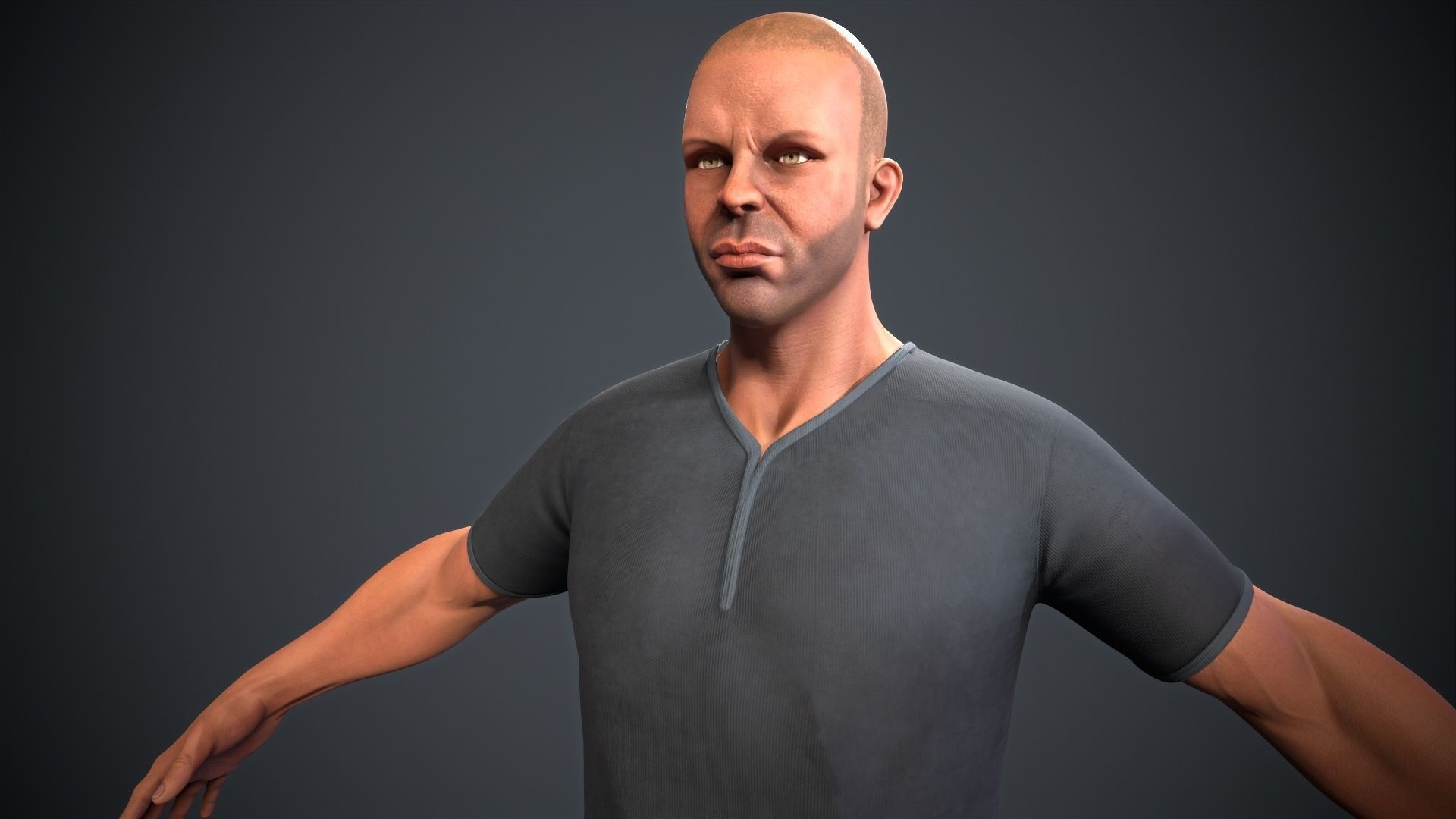 3D model male body lowpoly model VR / AR / low-poly | CGTrader