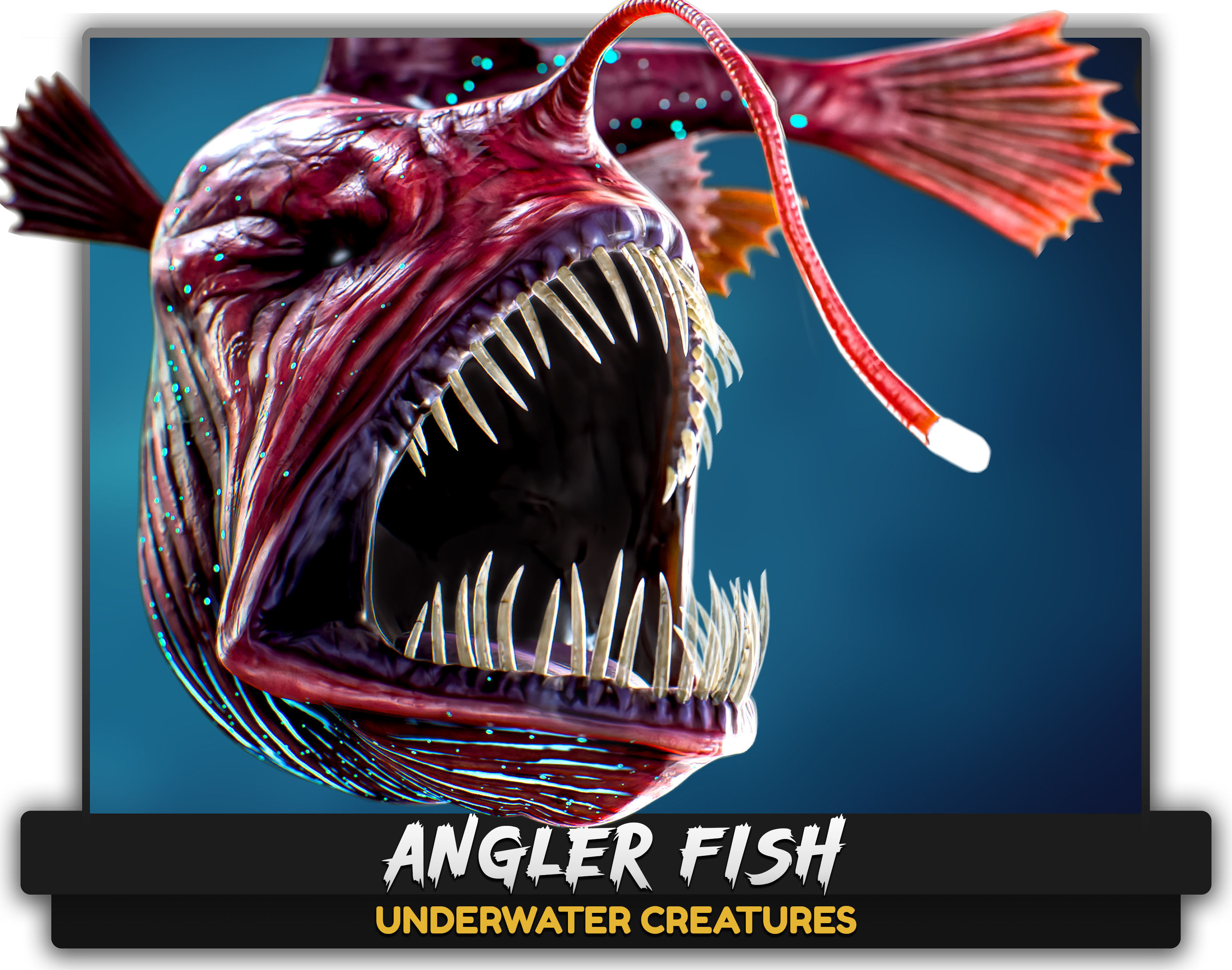 3D model The Anglerfish 02 Curse - fish - Ocean predator - Angler fish ...
