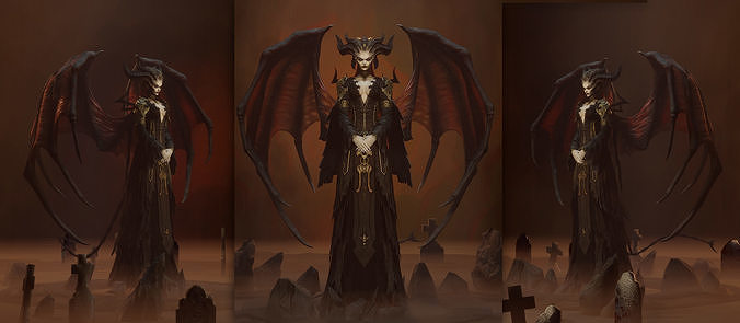 3D model Diablo IV Character modeling process videos and Project files ...