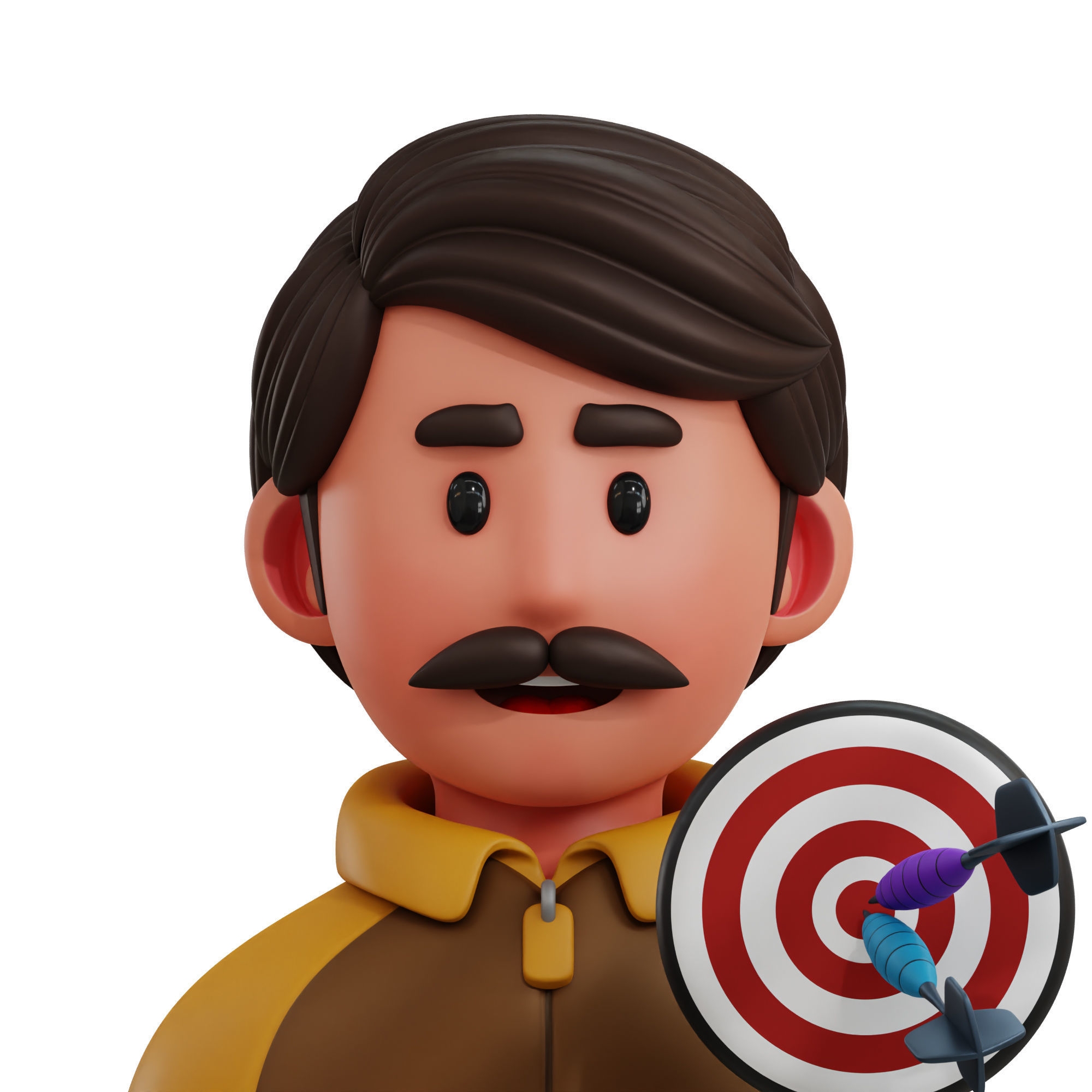3D model Dart Player Avatar 3D Icon VR / AR / low-poly | CGTrader