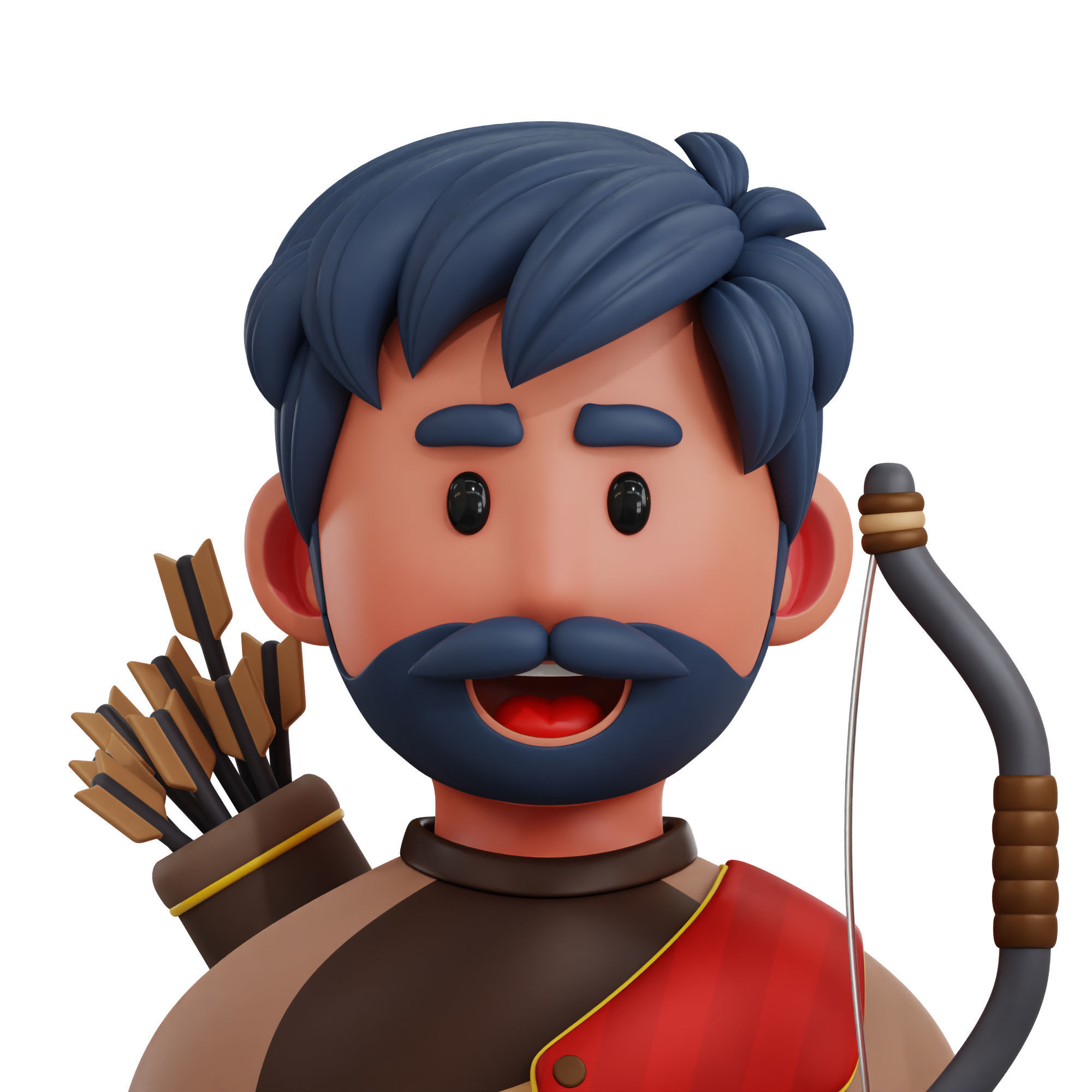 3D model Archery Player Avatar 3D Icon VR / AR / low-poly | CGTrader