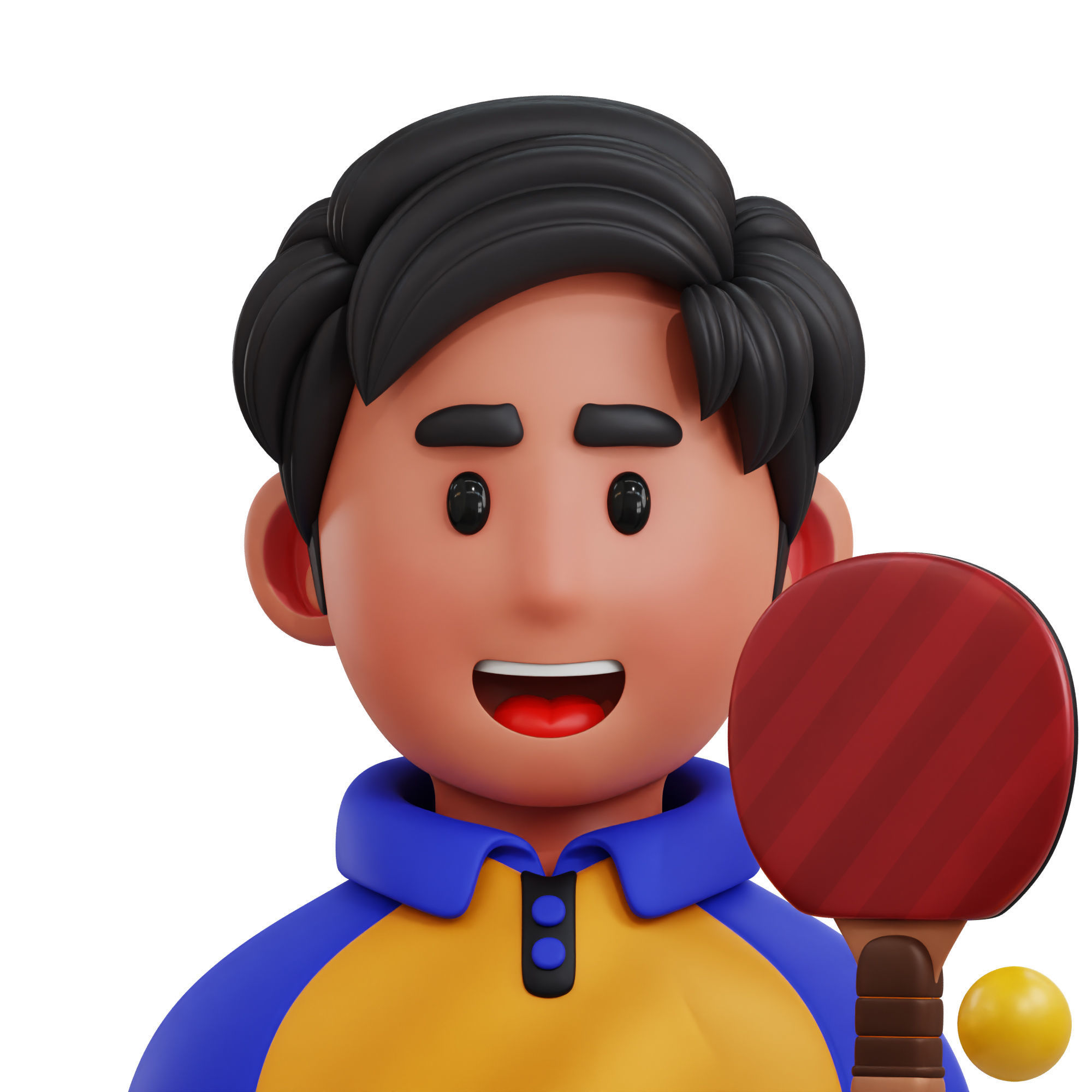 3D model Ping Pong Player Avatar 3D Icon VR / AR / low-poly | CGTrader