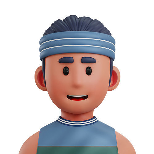 3D model Running Player Avatar 3D Icon VR / AR / low-poly | CGTrader