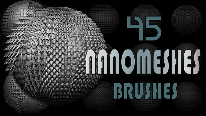 Zbrush - 45 Scale Nanomesh Meshes Texture | CGTrader