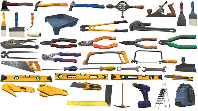 Hand Tools Pack 40 3D Model Collection | CGTrader