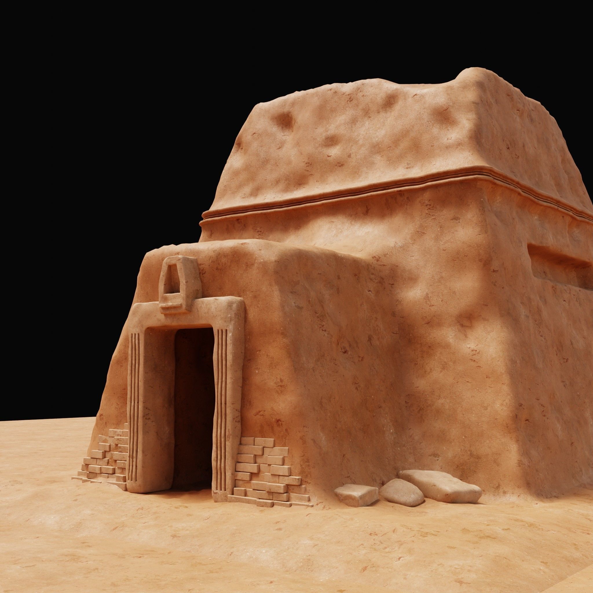 3D model MUD CLAY DESERT EGYPTIAN ARAB HOUSE HUT SHELTER COLLECTION VR ...