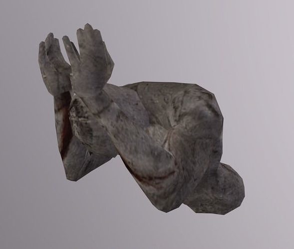 3D model Man Statue City VR / AR / low-poly | CGTrader