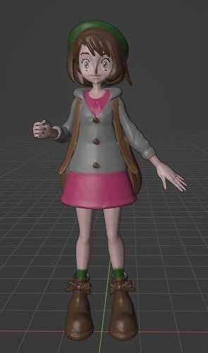 Gloria pokemon trainer 3D model 3D printable | CGTrader