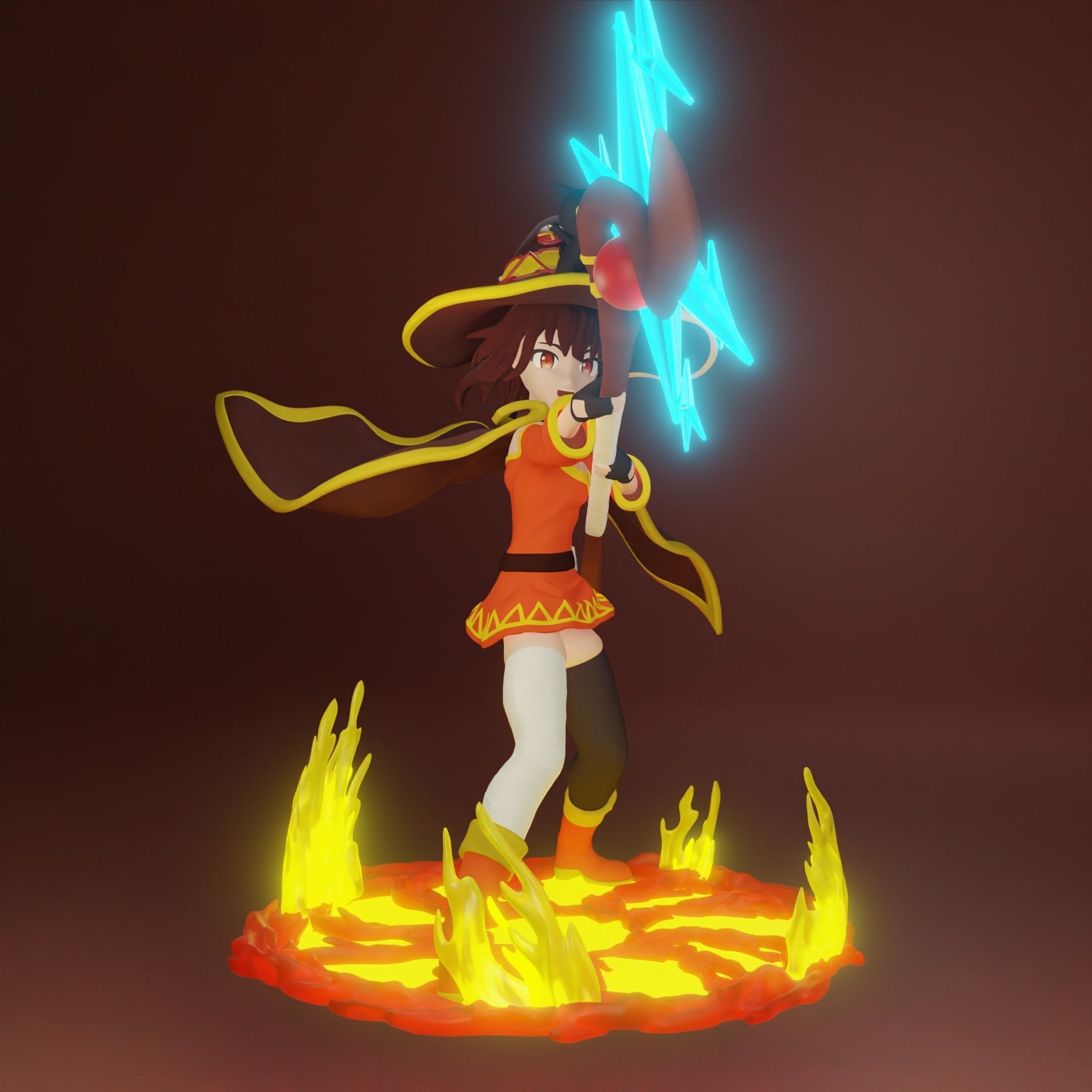 Megumin from Konosuba anime 3D model 3D printable | CGTrader
