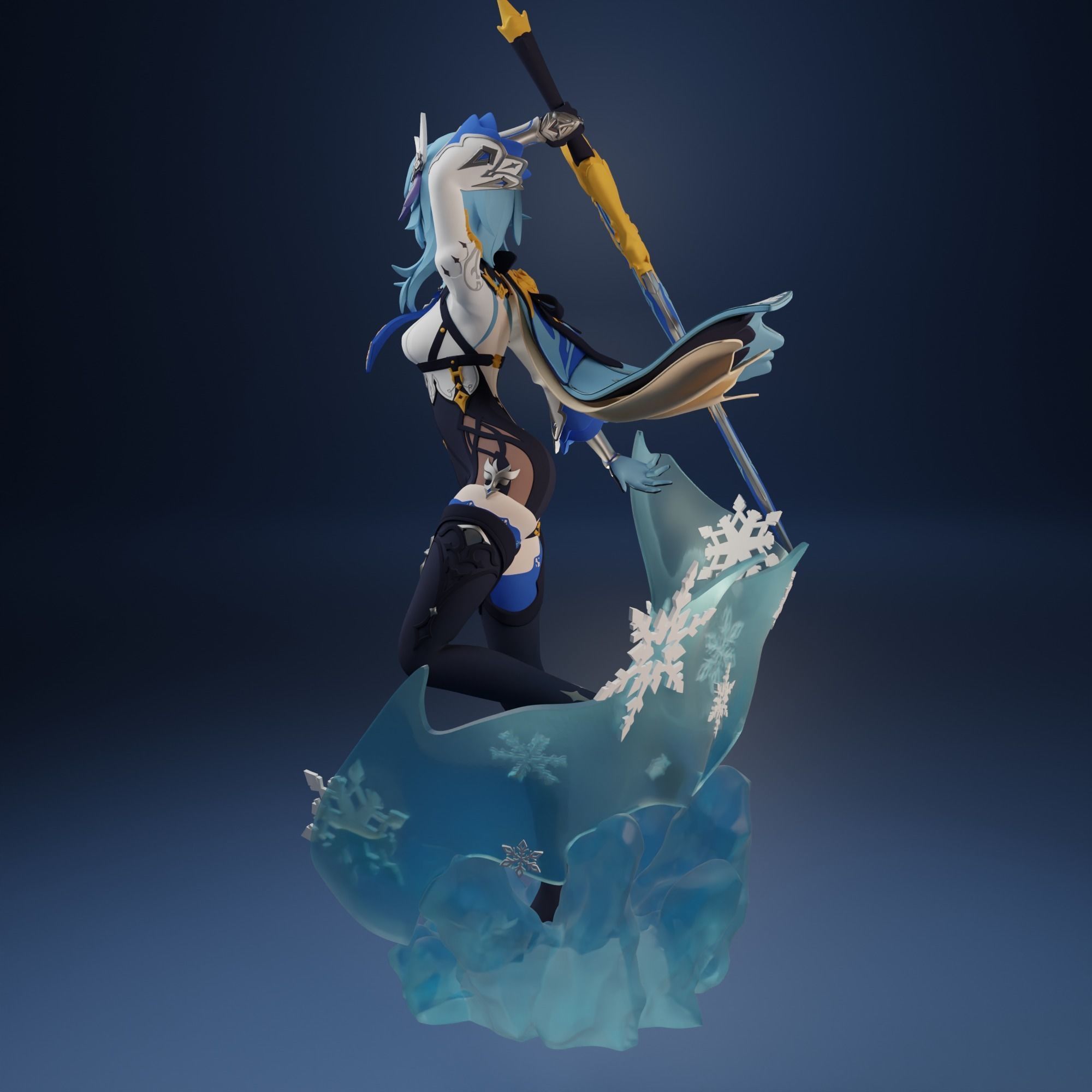 Eula from Genshin Impact 3D model 3D printable | CGTrader