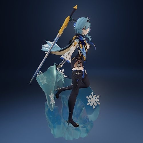 Eula from Genshin Impact 3D model 3D printable | CGTrader