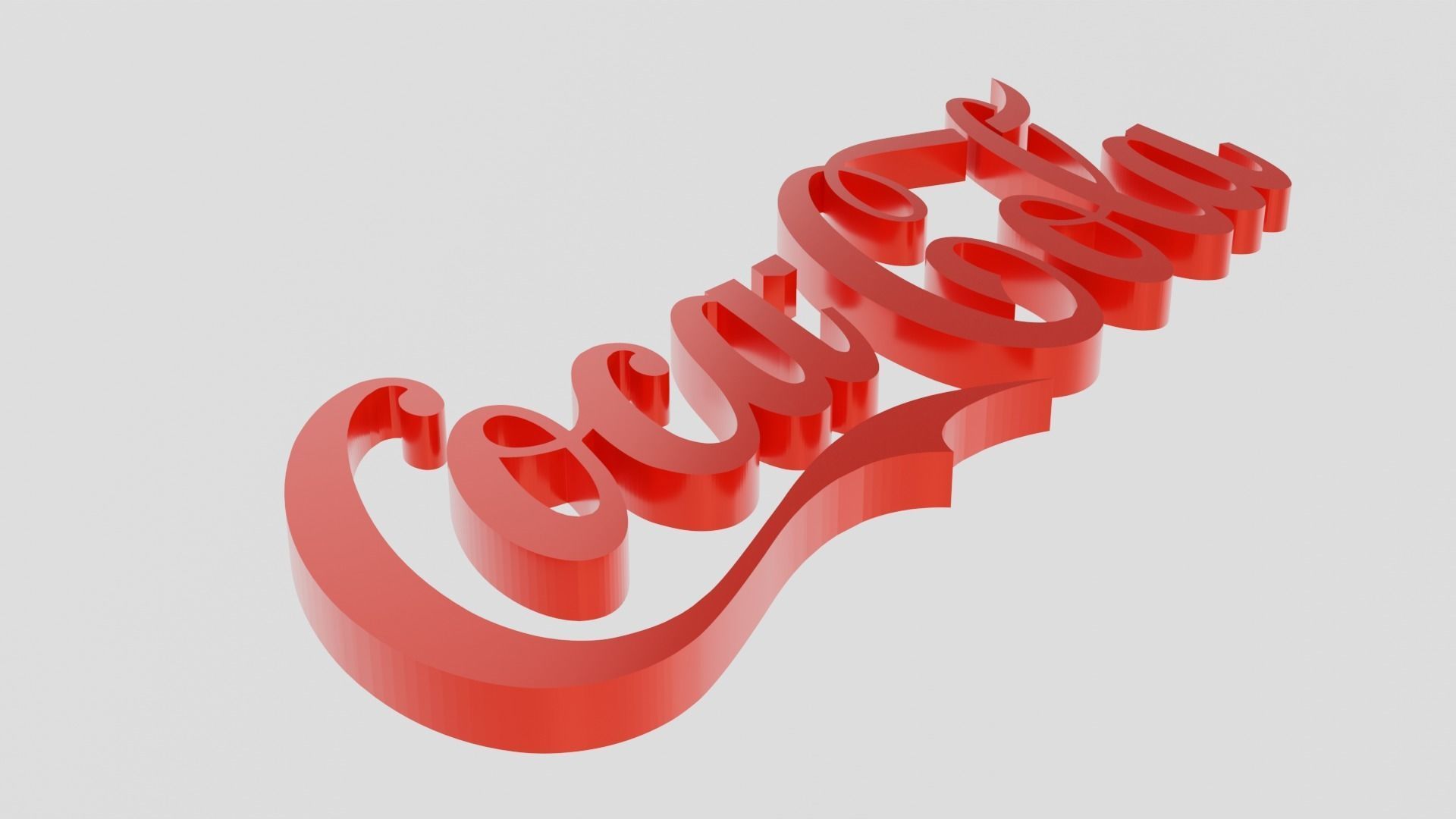 3d logo Coca-cola 3D model 3D printable | CGTrader