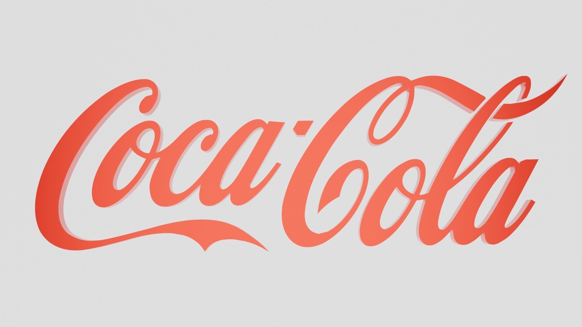 3d logo Coca-cola 3D model 3D printable | CGTrader