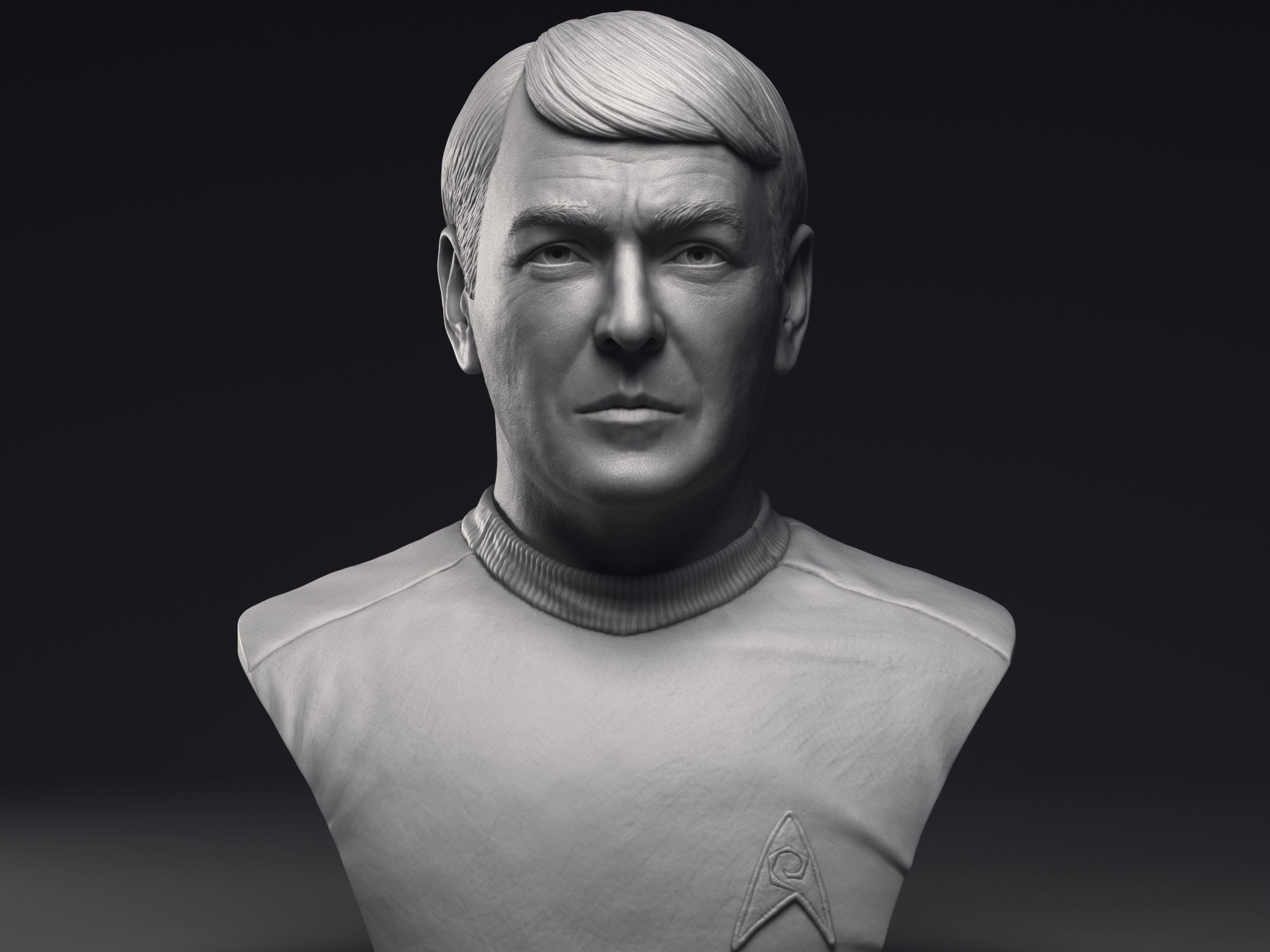 James Doohan as Montgomery Scott Bust Printable 3D Model 3D model 3D ...