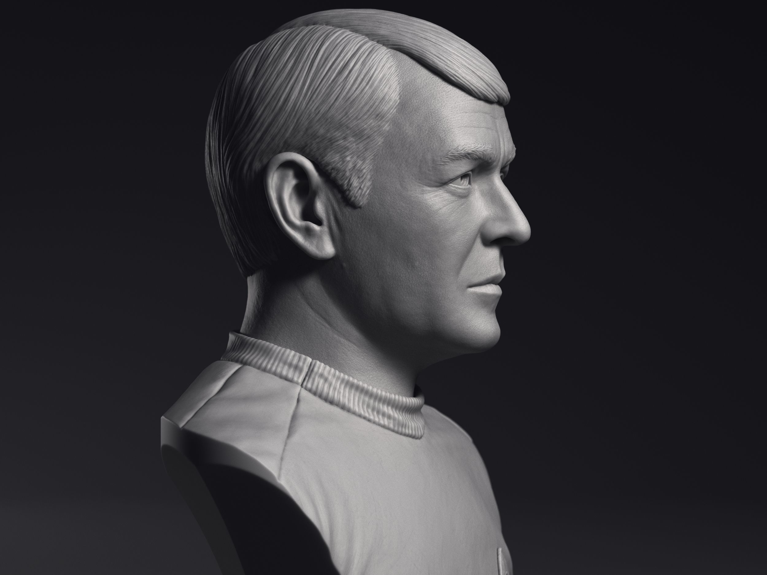 James Doohan as Montgomery Scott Bust Printable 3D Model 3D model 3D ...