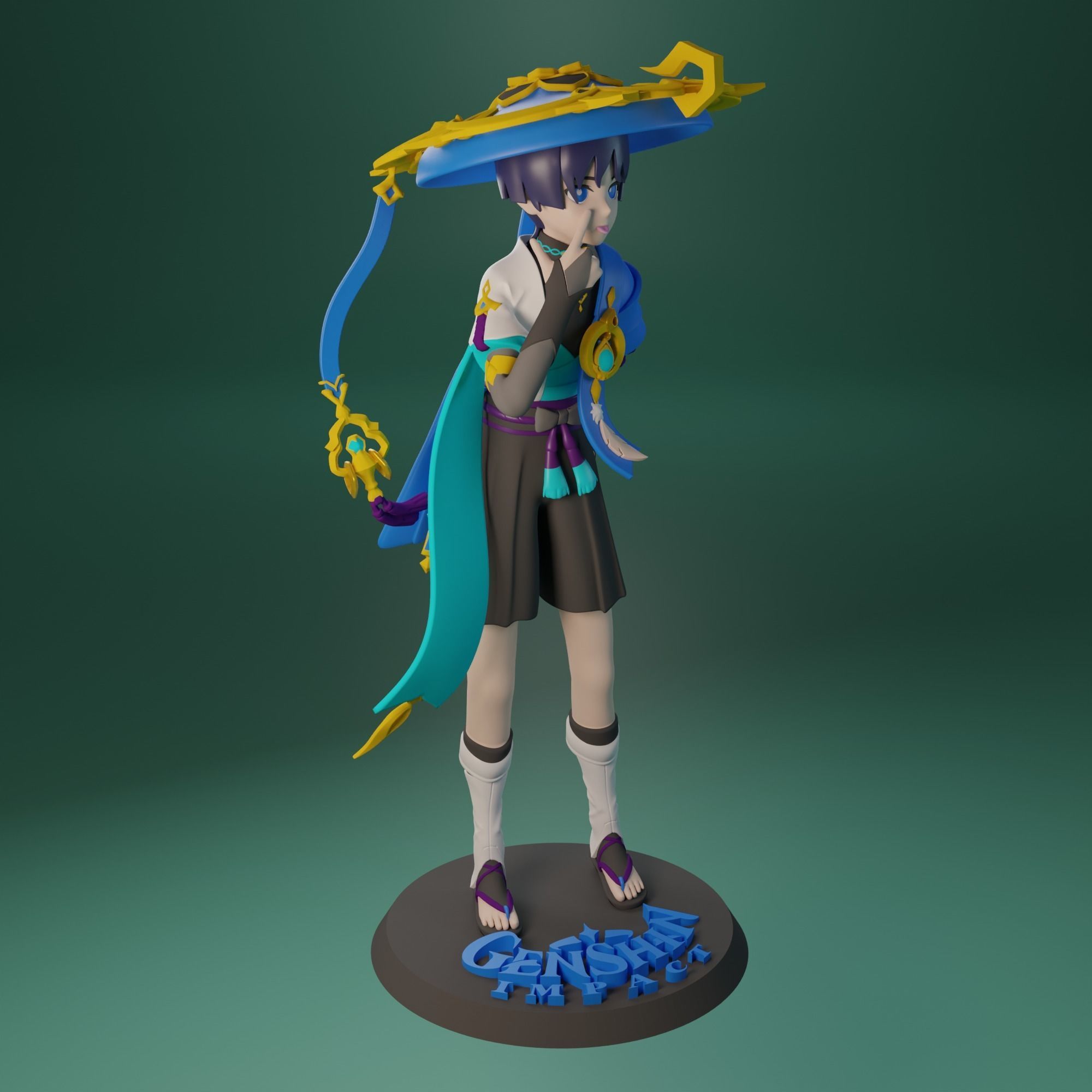 WANDERER SCARAMOUCHE GENSHIN IMPACT 3D model 3D printable | CGTrader