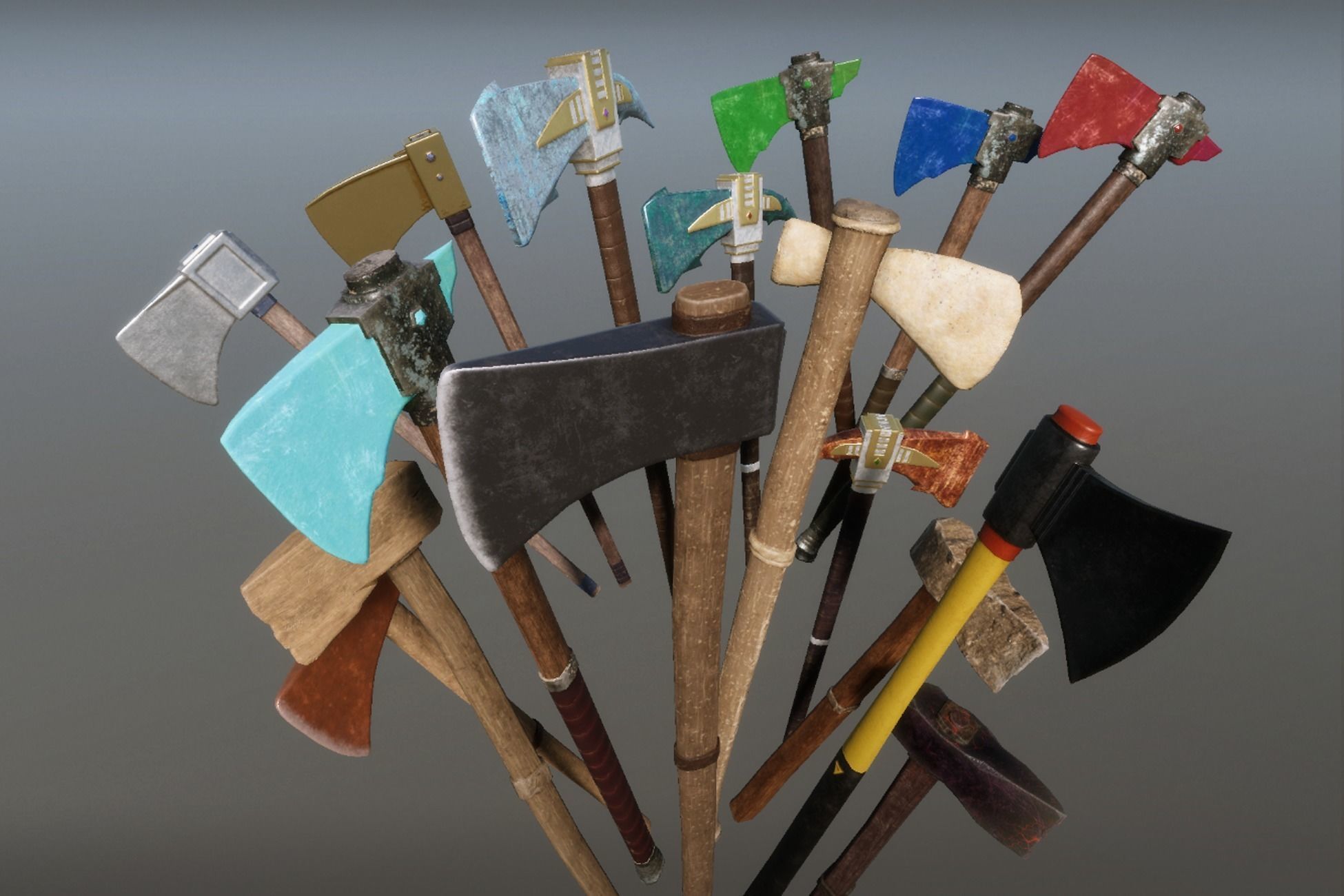 3D Model Collection Axes - Full Pack VR / AR / low-poly | CGTrader