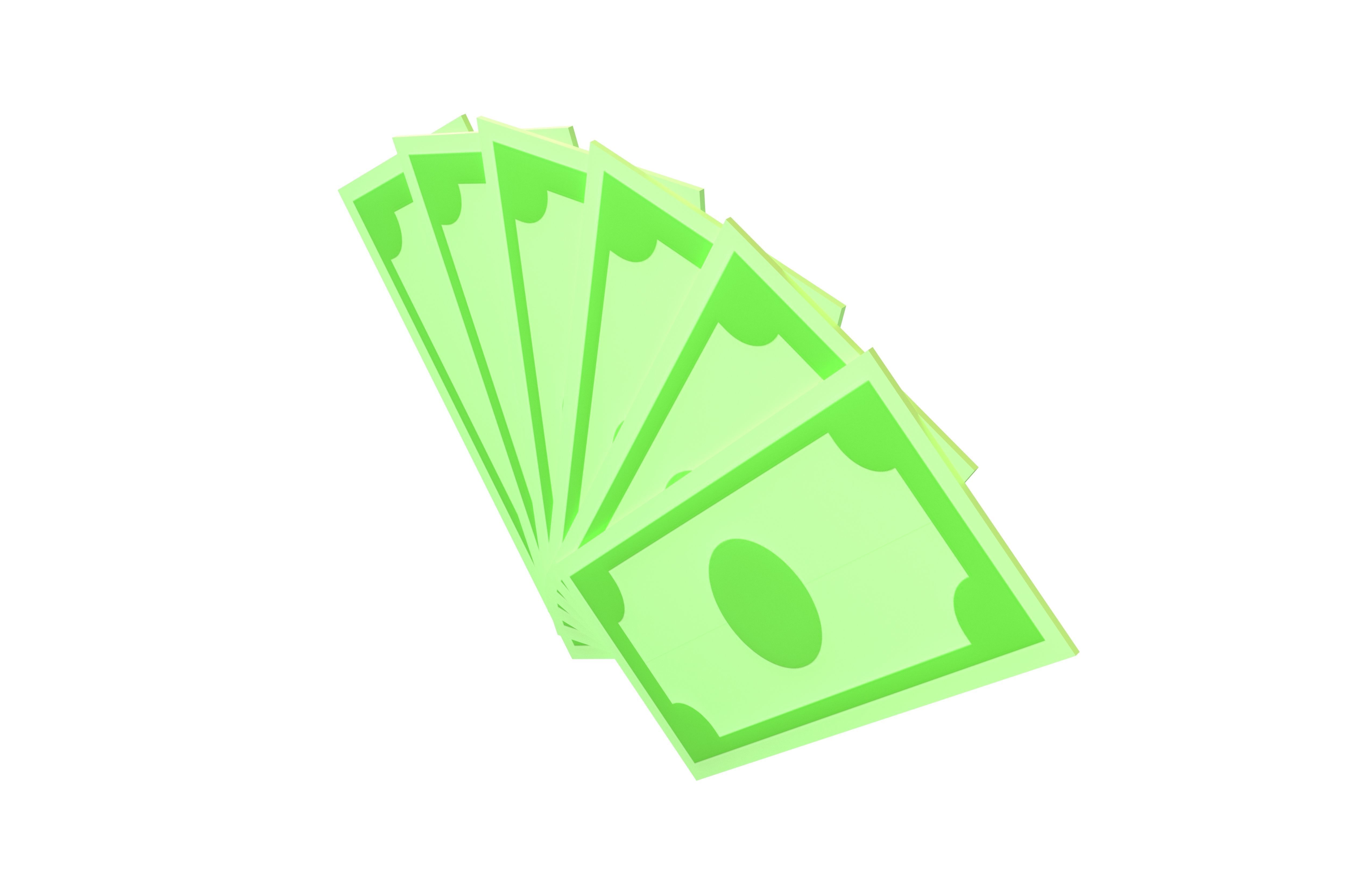 3D model Spread Out Cartoon Money v1 001 VR / AR / low-poly | CGTrader
