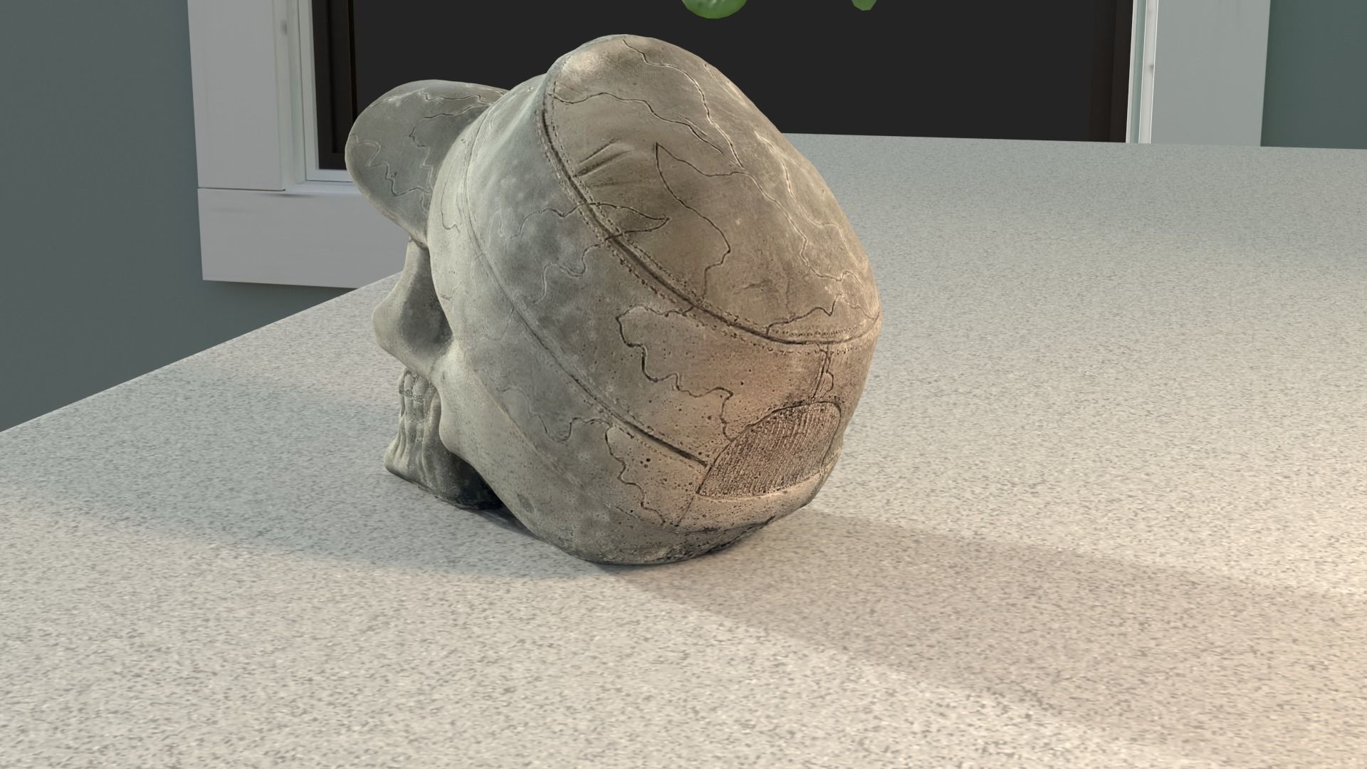 Baseball Cap Skull - Detailed 3D Model for Printing and CGI 3D model 3D ...