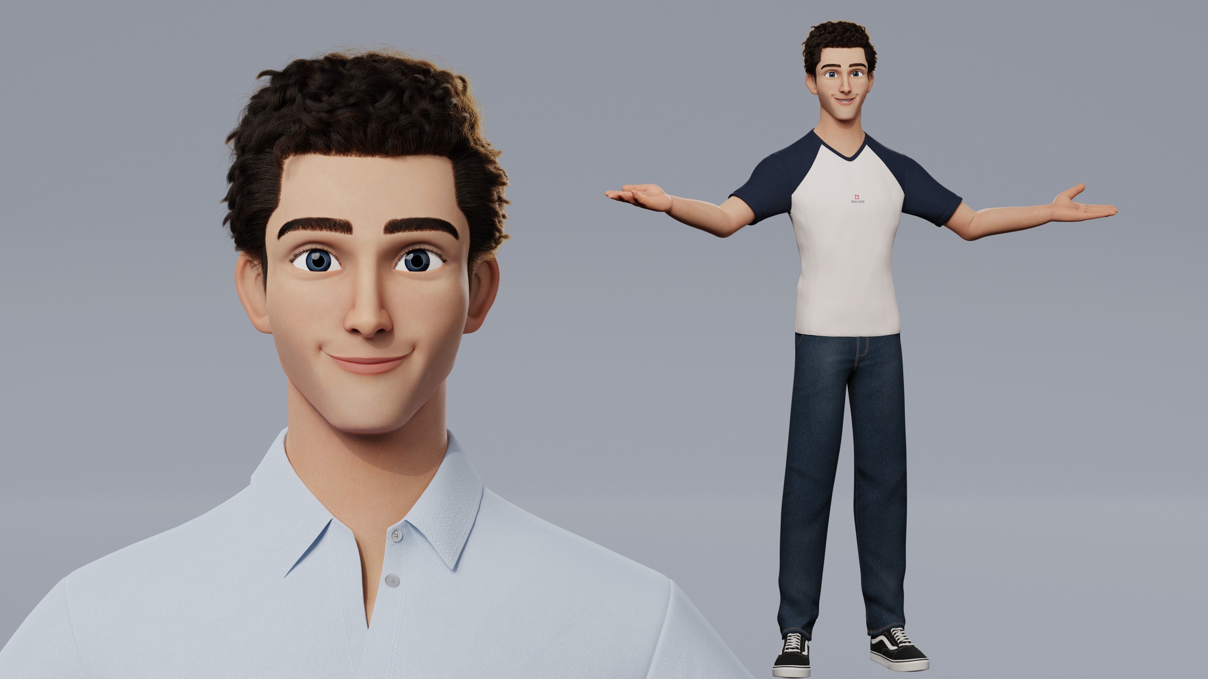 Stylized Man Rigged 3d Model Rigged Cgtrader
