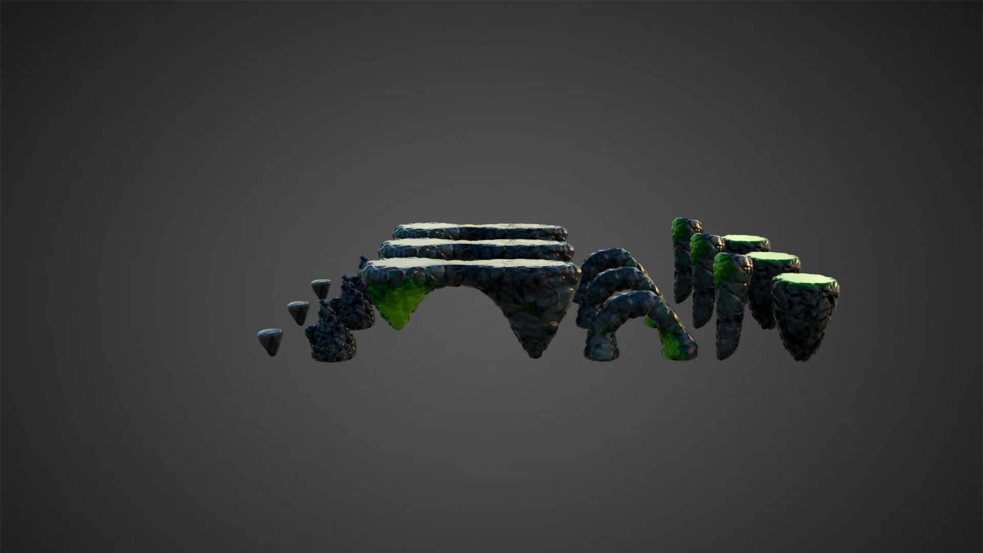 Ghibli Style Rocks 3D model | CGTrader