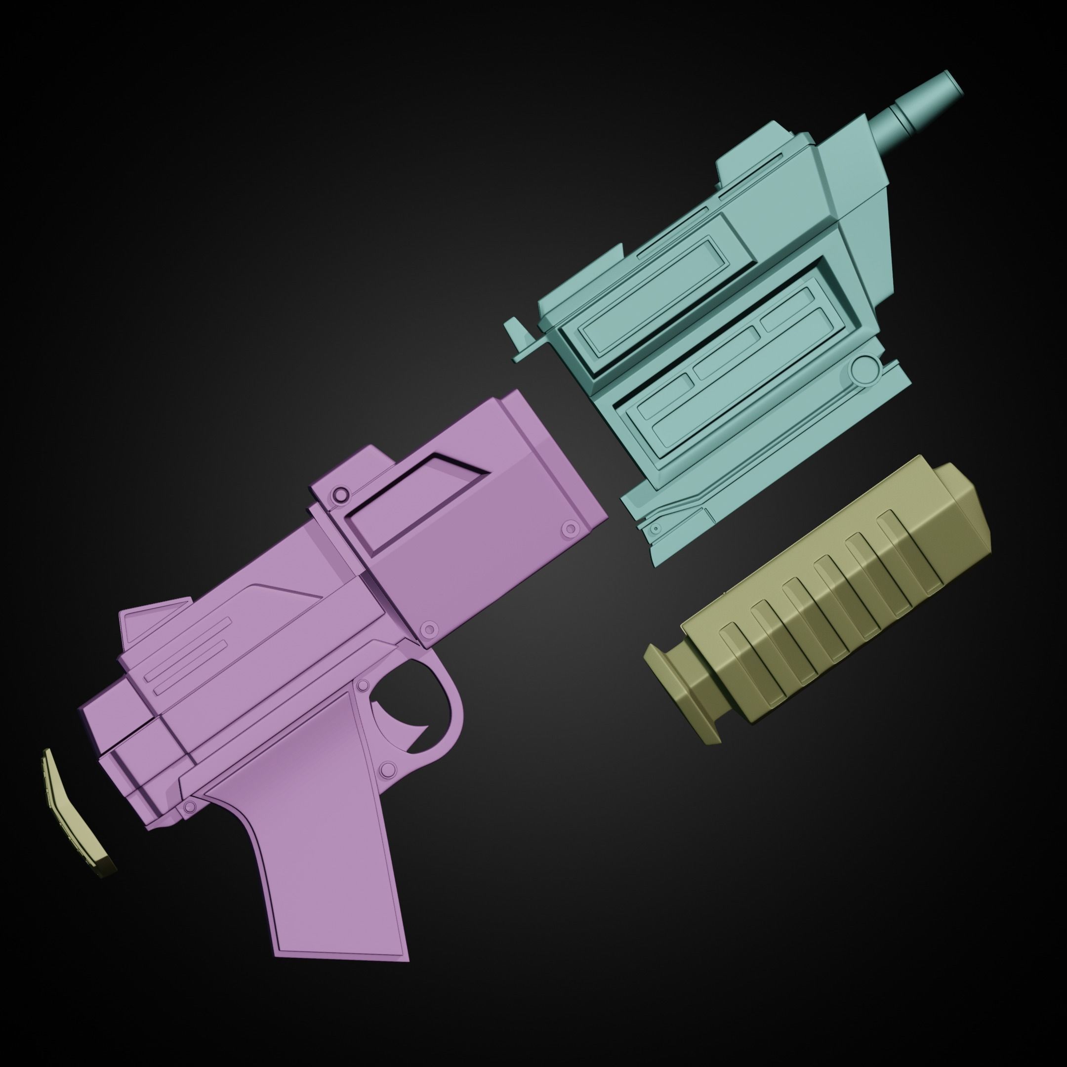 The Bad Batch Wrecker Gun for Cosplay 3D model 3D printable | CGTrader