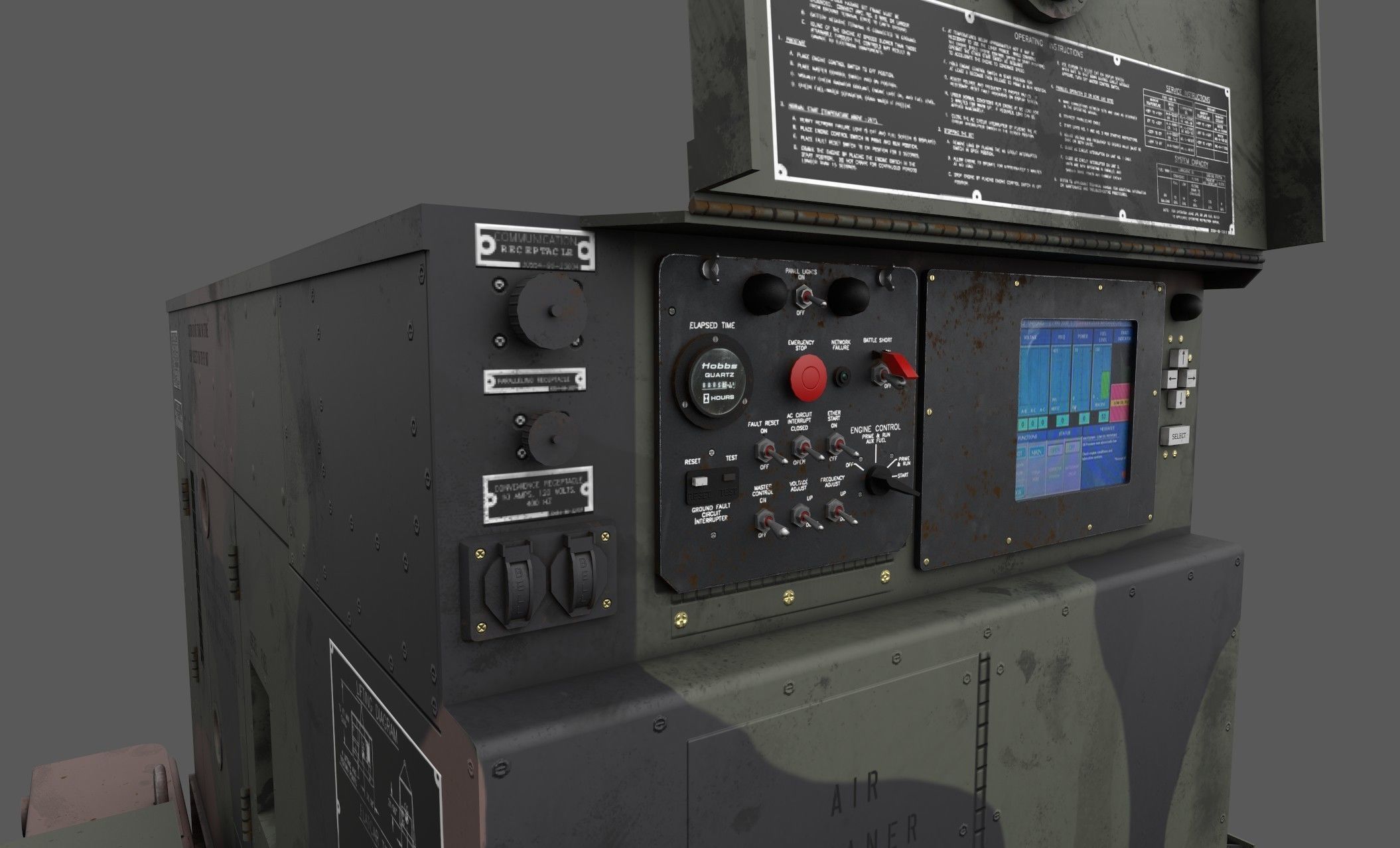 3D model Power Generator Trailer MEP VR / AR / low-poly | CGTrader