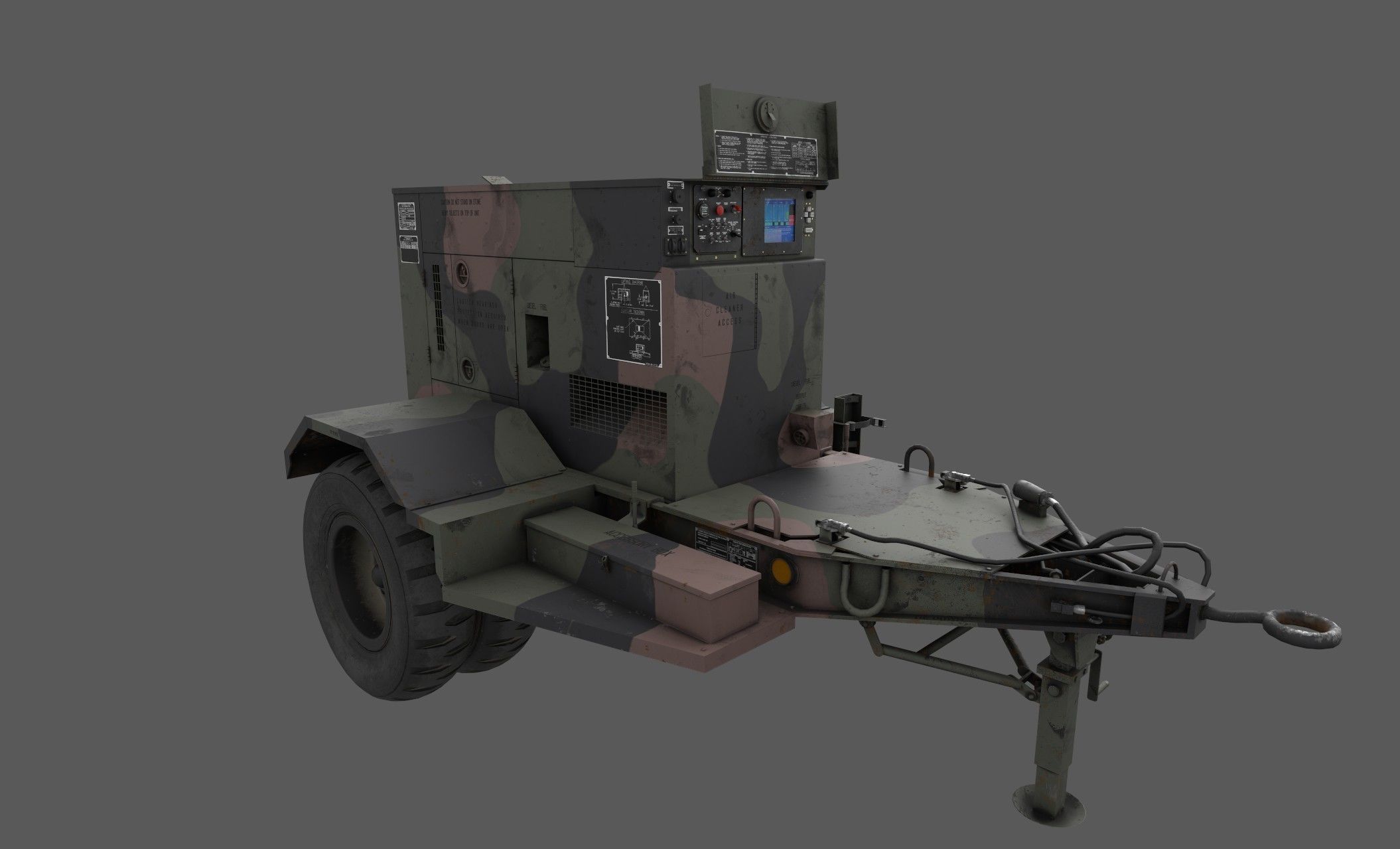 3D model Power Generator Trailer MEP VR / AR / low-poly | CGTrader