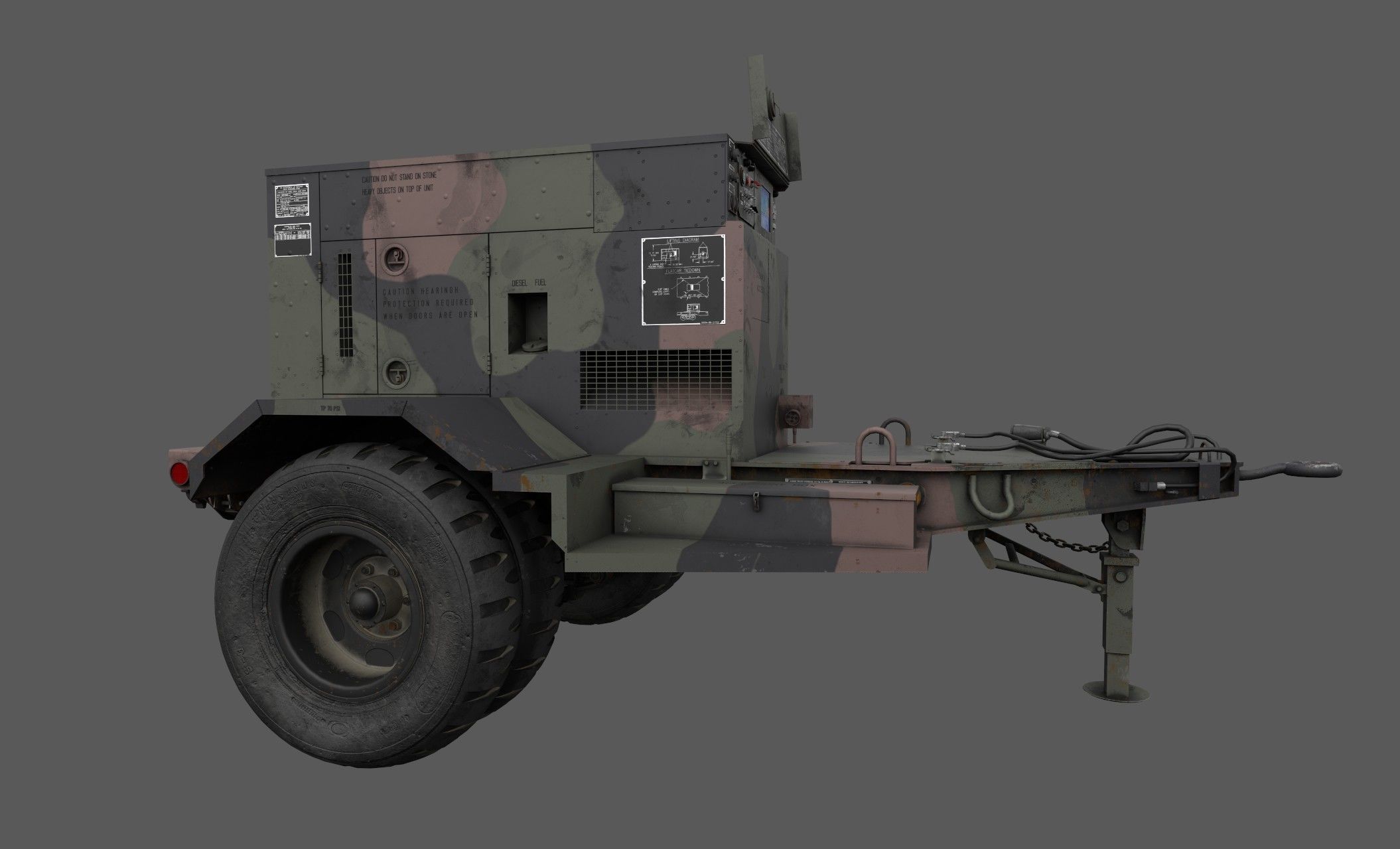 3D model Power Generator Trailer MEP VR / AR / low-poly | CGTrader