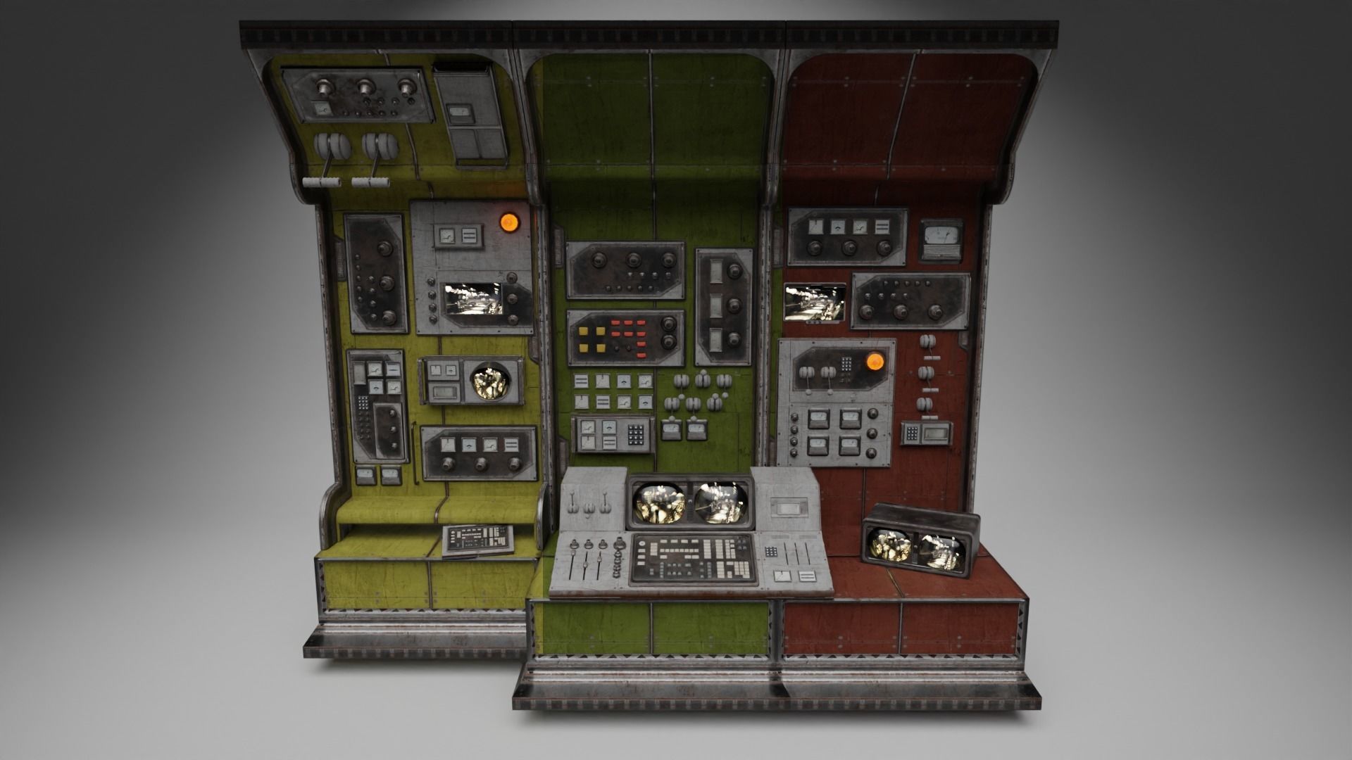 3D model Modular Control Room VR / AR / low-poly | CGTrader