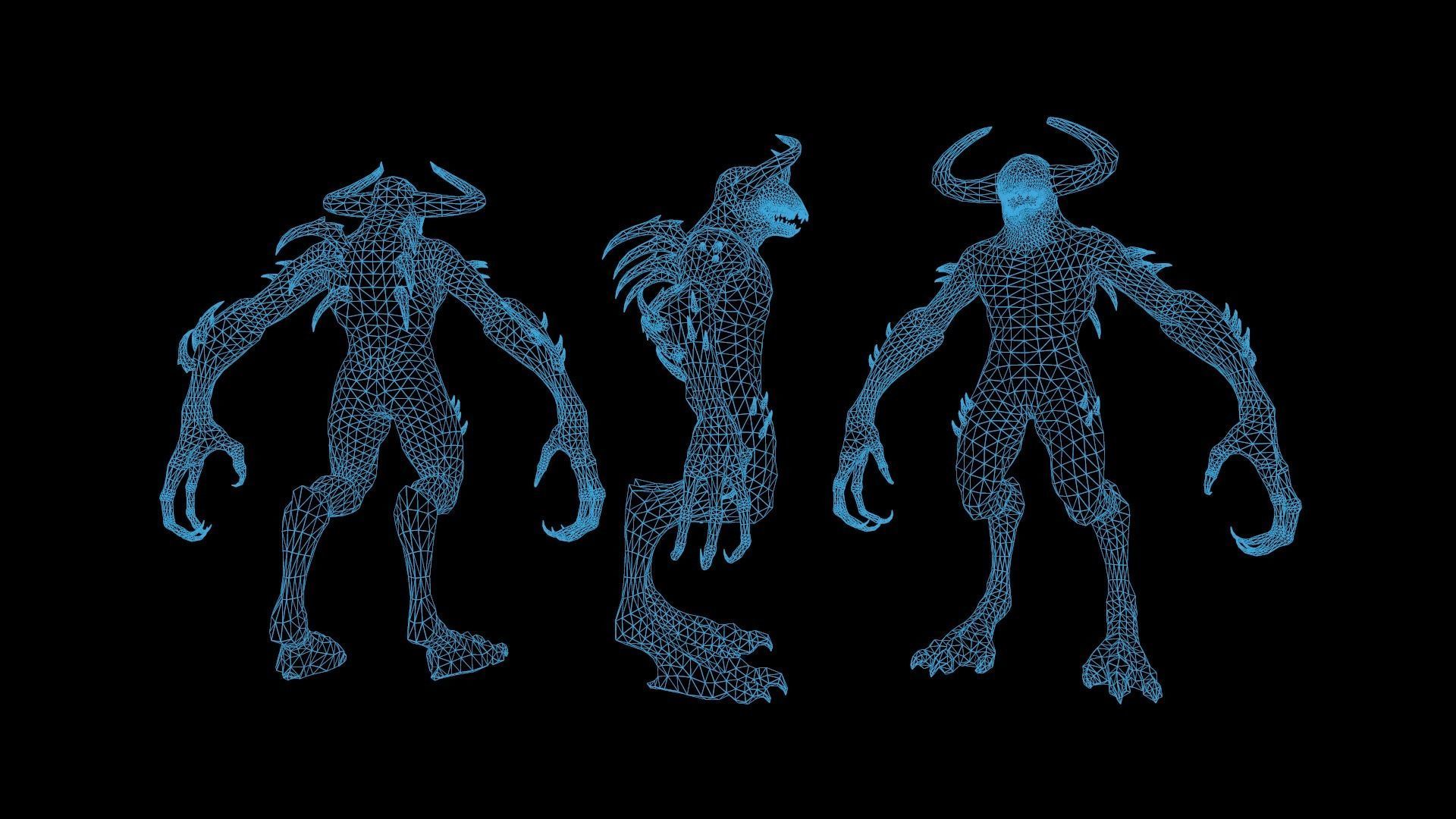 3D model Faceless Demon 2 VR / AR / low-poly | CGTrader