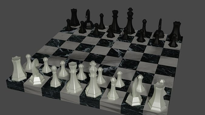 Chess set 3D model 3D printable | CGTrader