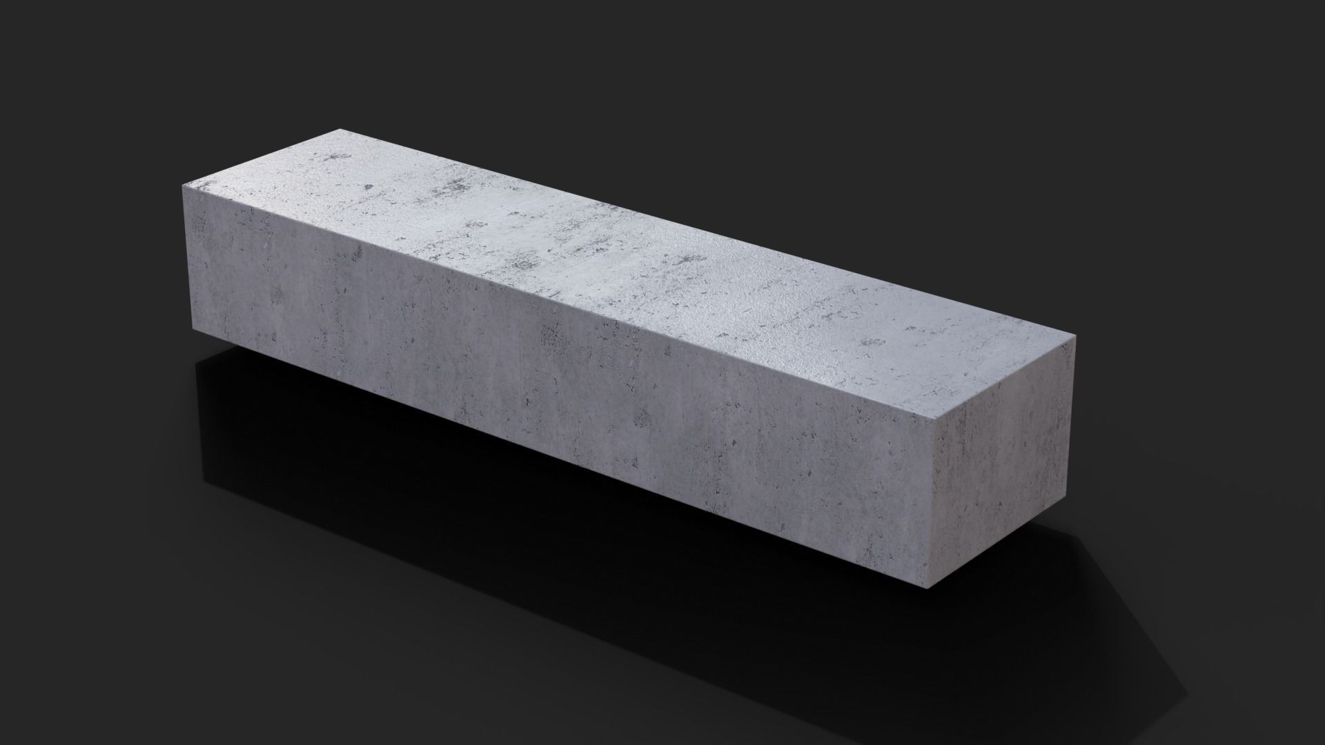 3D model Collection of two Concrete benches Low-Poly VR / AR / low-poly ...