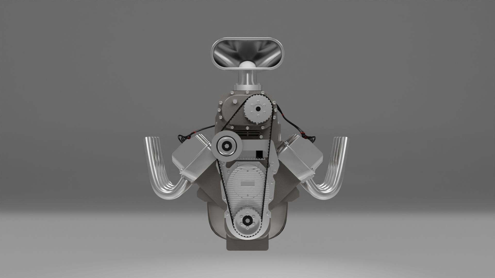 High detail HEMI V8 Engine 3D model | CGTrader