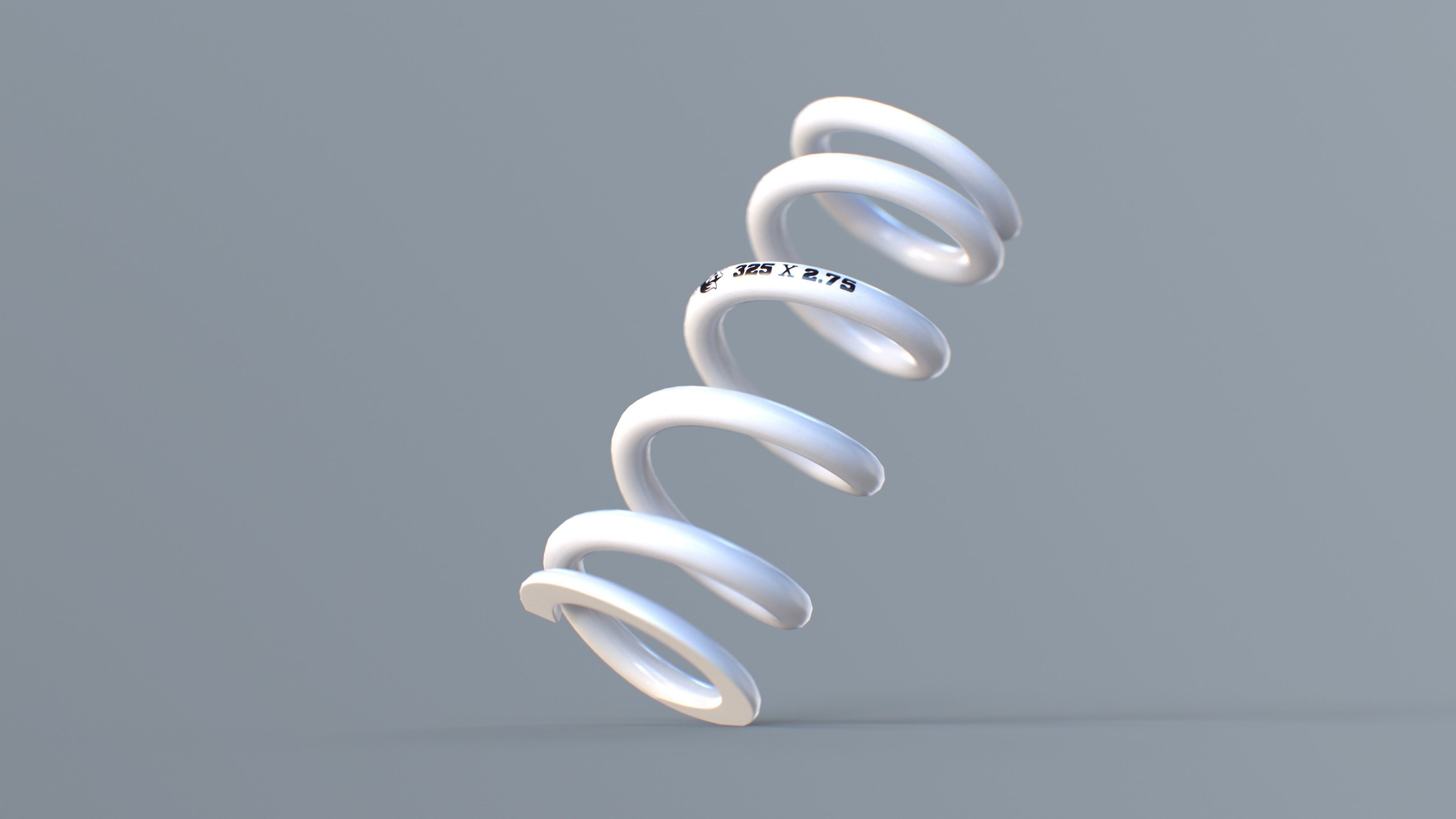 3D model FOX SLS Coil Spring in white VR / AR / low-poly | CGTrader