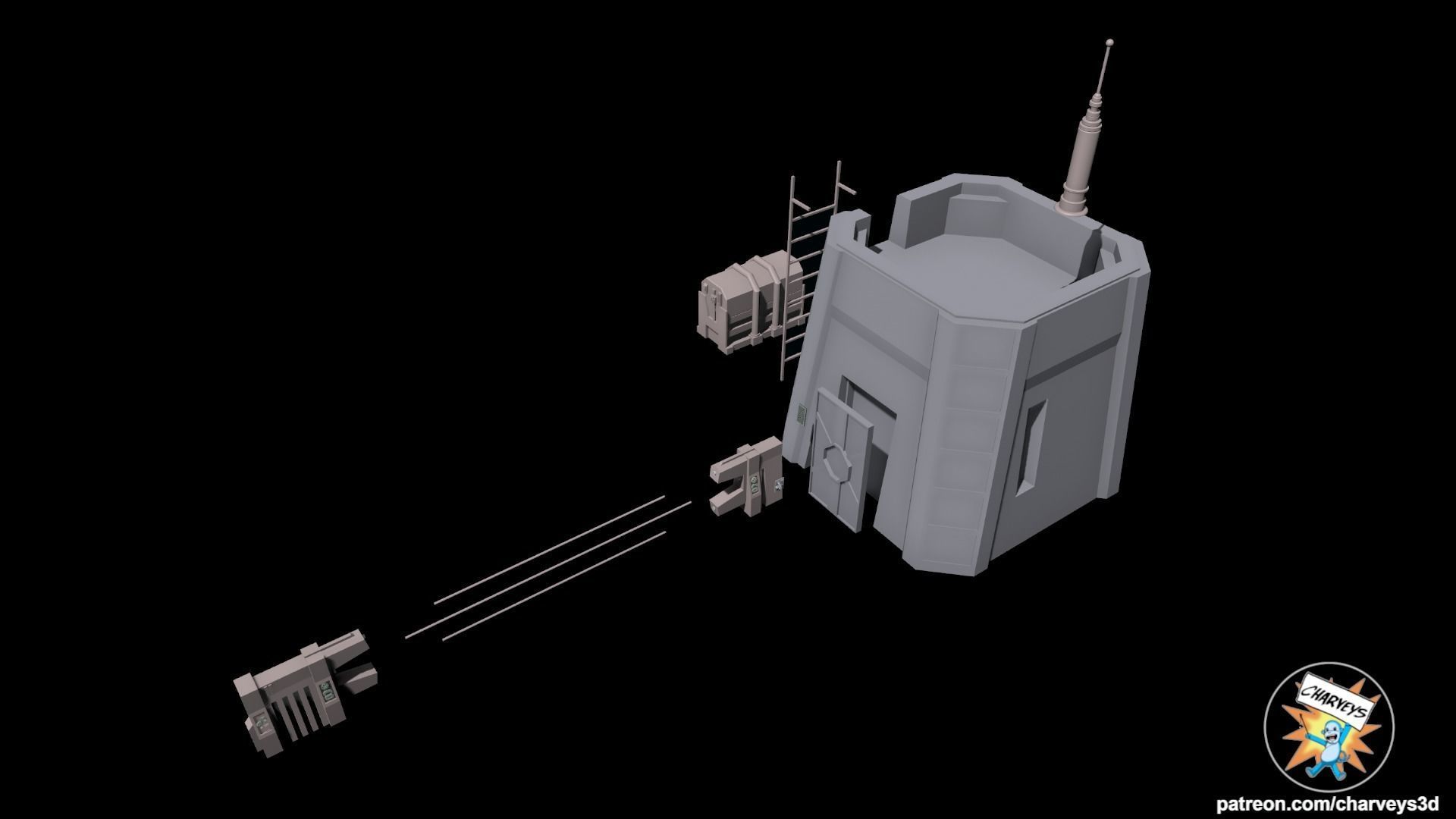 Star Wars Imperial Mapuzo Checkpoint Diorama for action figures 3D ...