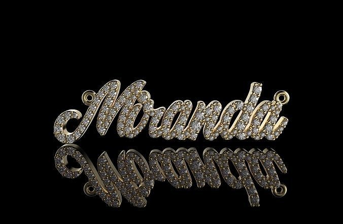 Pendant with the name Miranda 3D model 3D printable | CGTrader